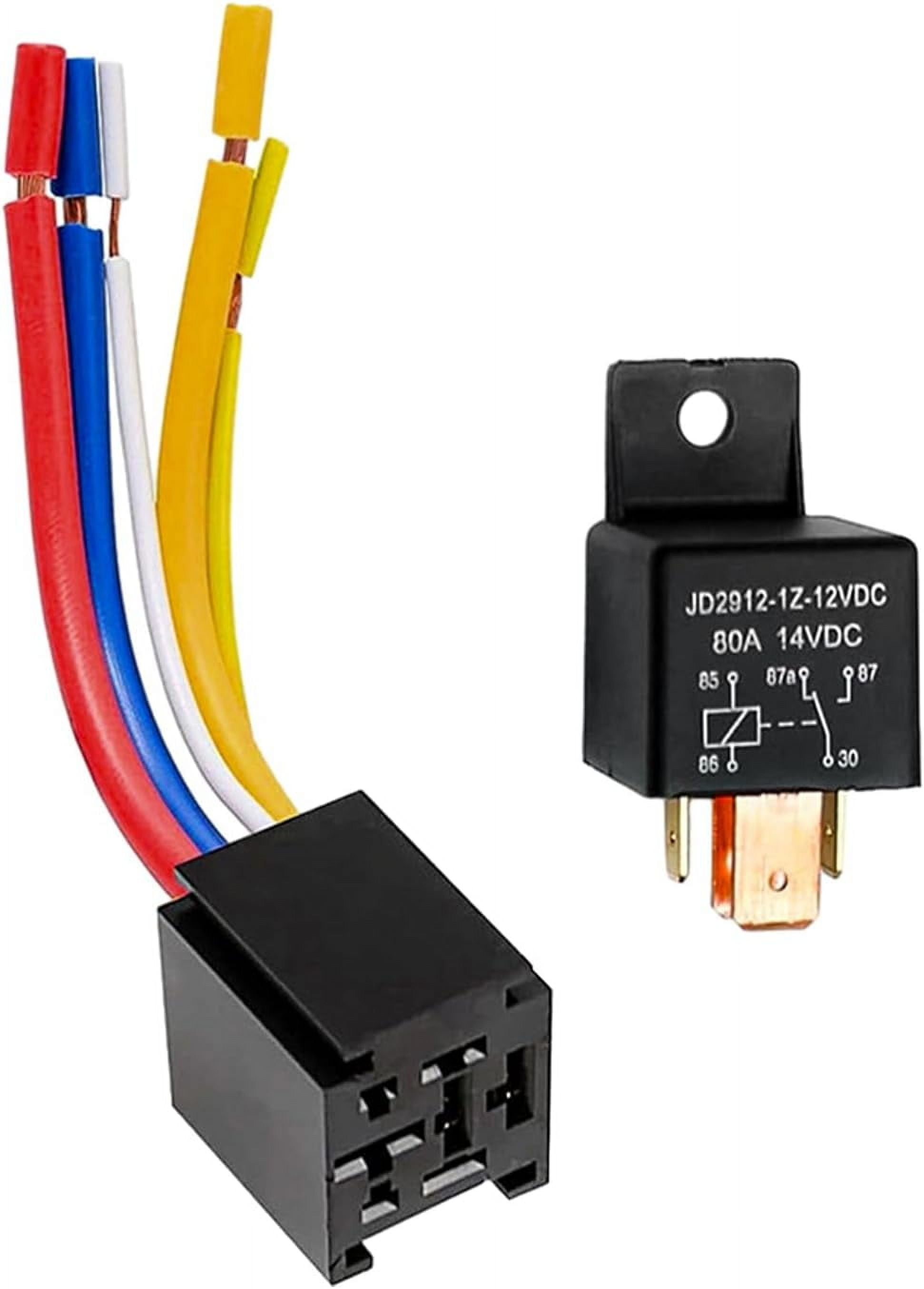 12V DC Waterproof Relay with Harness, Harness Sockets with Color ...