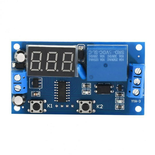 12V Delay Relay LED Timer Relay Switch Module with Power-Off Memory Function - Walmart.com