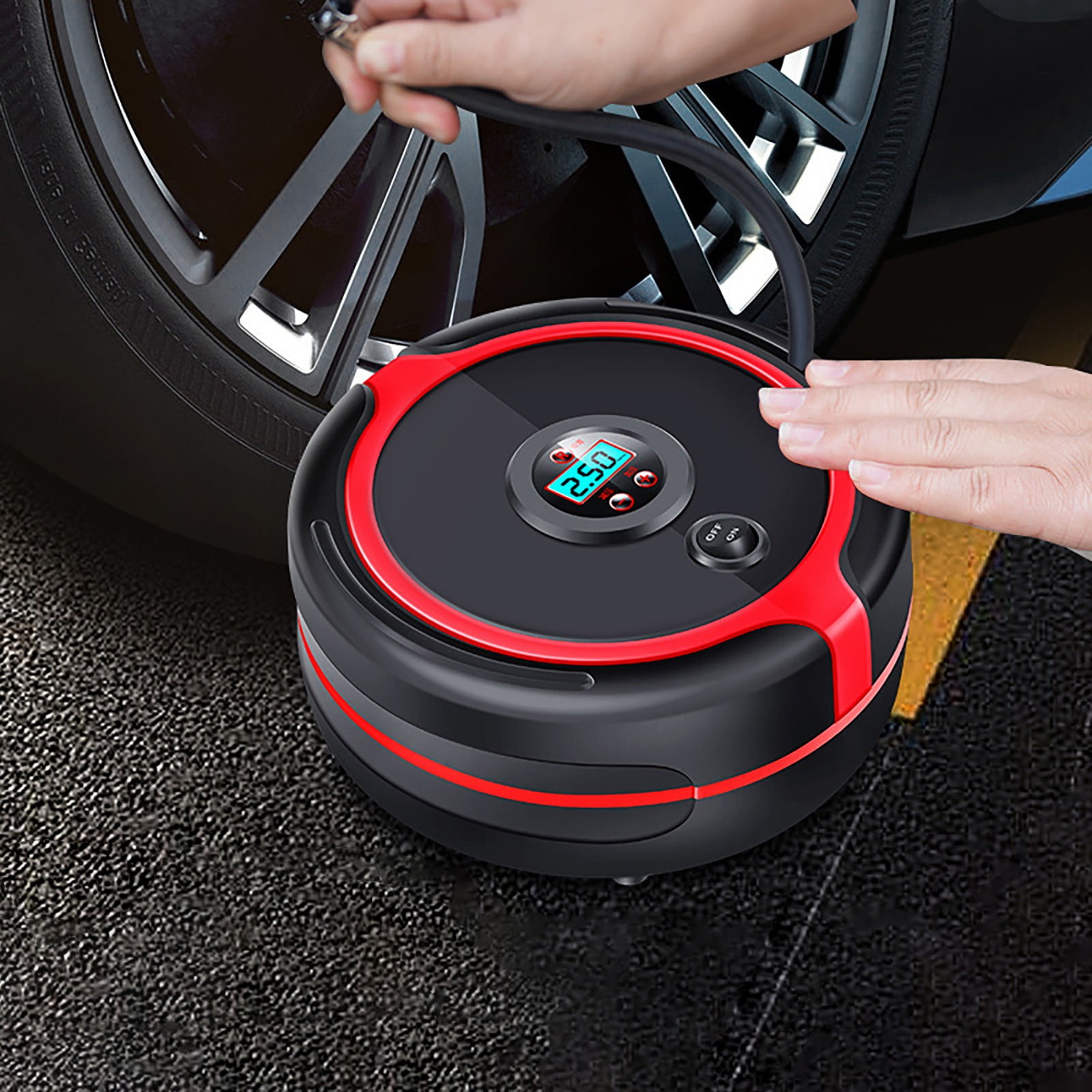 12V Digital Display Vehicle Inflation Pump, 150PSI Tire Inflator with ...