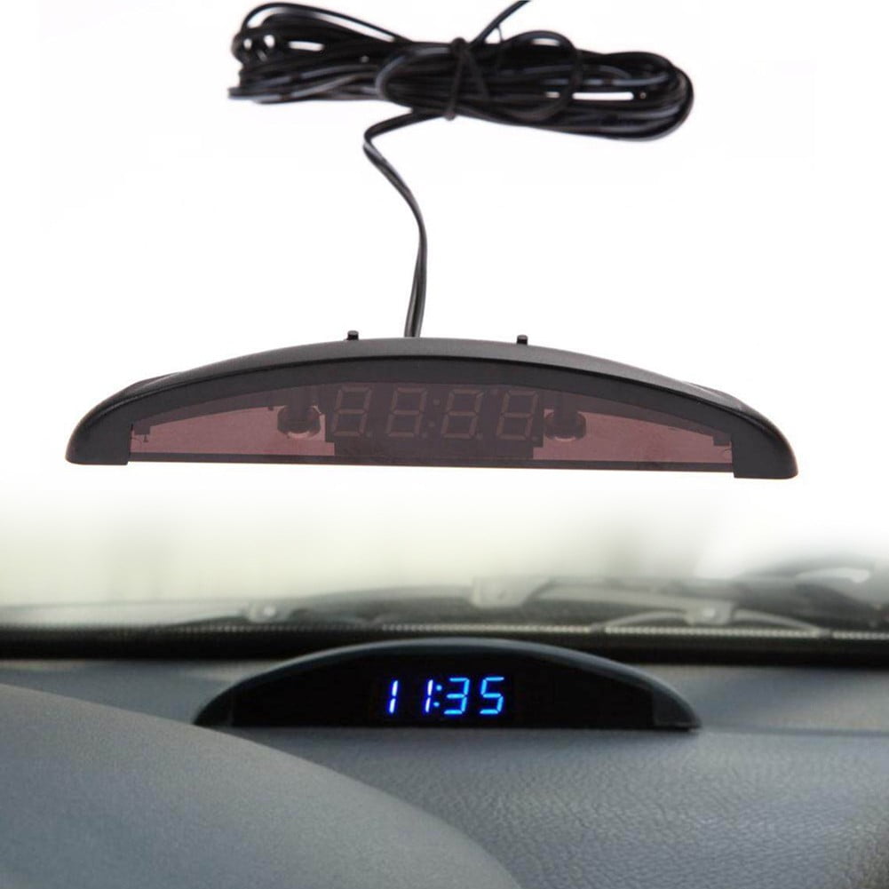 12V Digital LED Alarm Auto Electronic Car Clock/Voltmeter Thermometer 3 ...