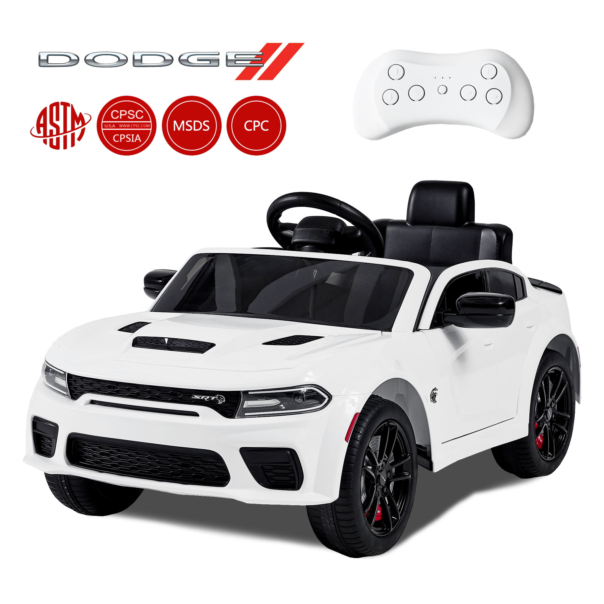 12V Dodge Charger Ride on Car with Remote Control Electric Vehicle for ...