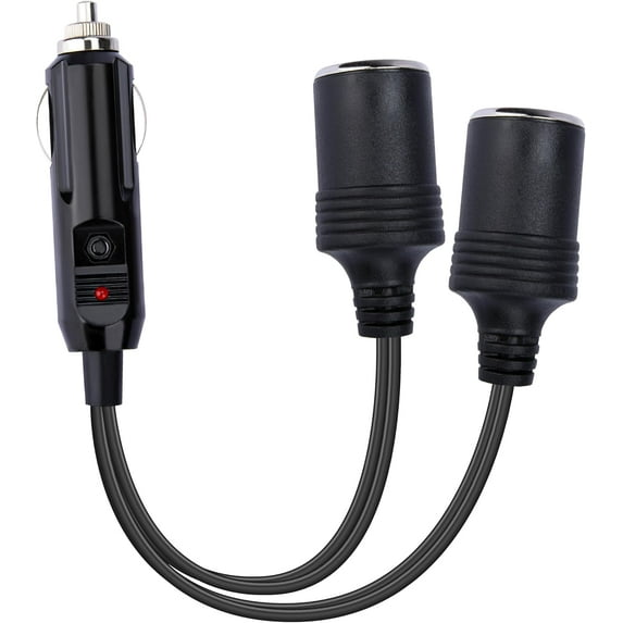 12V Double Cigarette Lighter Adapter, 1 to 2 Car Cigarette Lighters ...