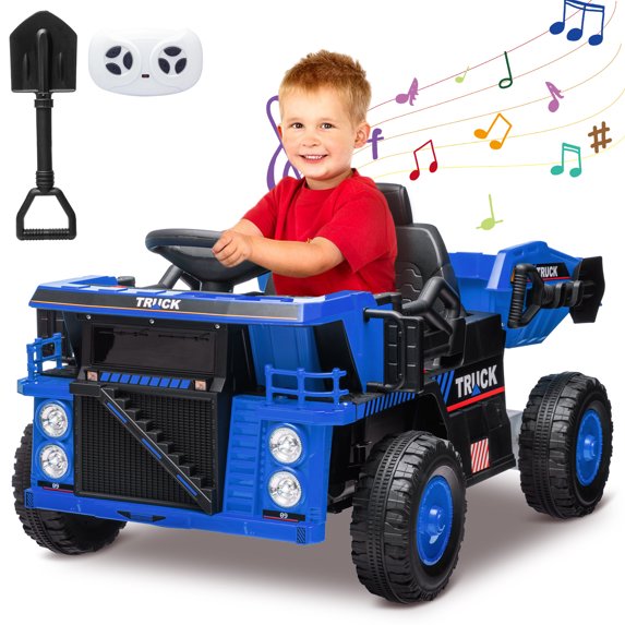 12V Electric Kid Car with Auto-Dump Bed, Dual 35W Motors & Remote ...