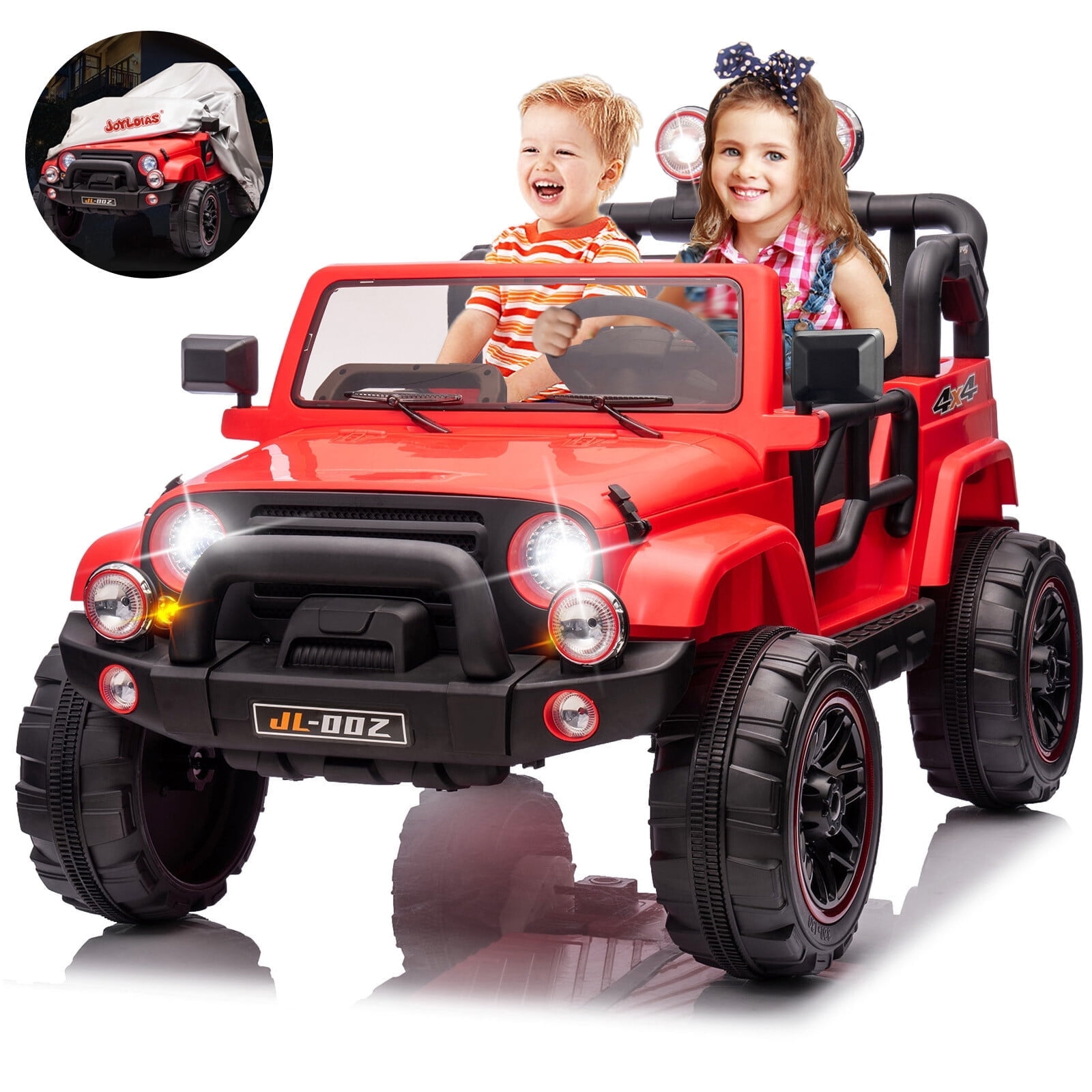 12V Electric Kids Ride On Truck Jeep 3 Speeds MP3 LED Remote Control ...