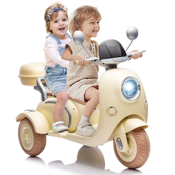 12V Electric Motorcycle for Kids, 2 Seater Battery Power Ride on ...