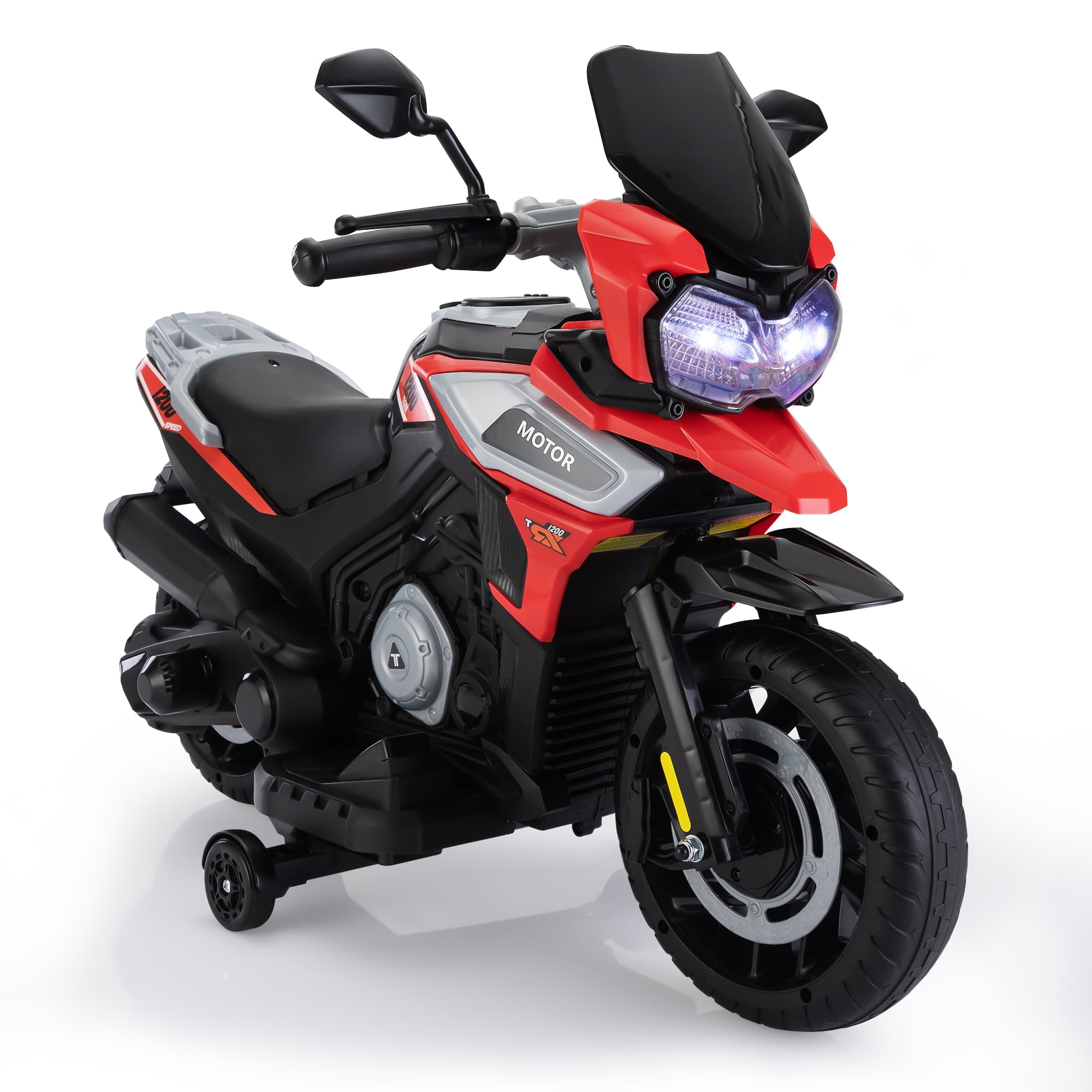 12V Electric Motorcycle for Kids Ride on Toys Motorbike Battery Powered Off-Road Dirt Bikes w ...