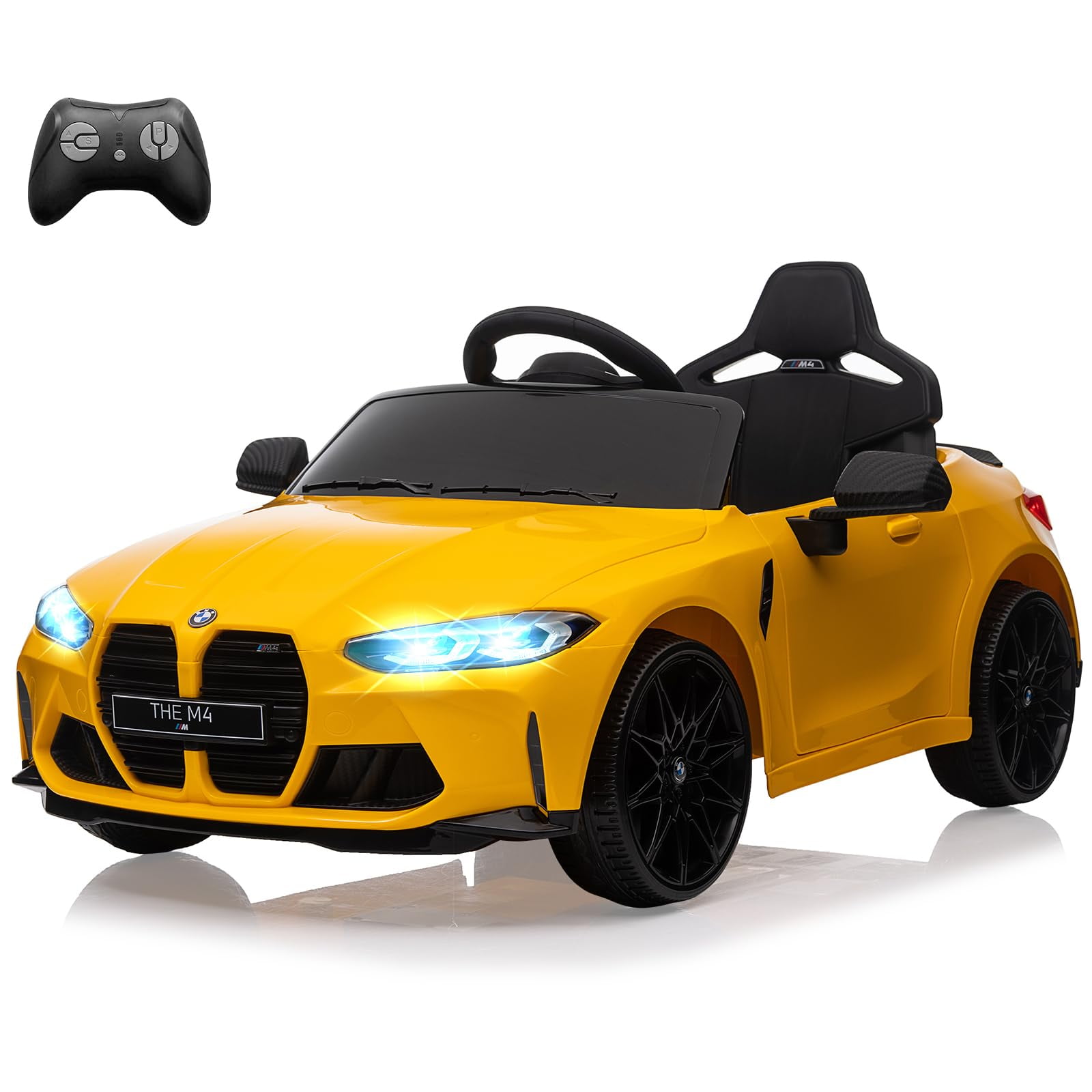 12V Electric Ride On Car w/RC,Licensed by BMW M4 Toddler Electric ...