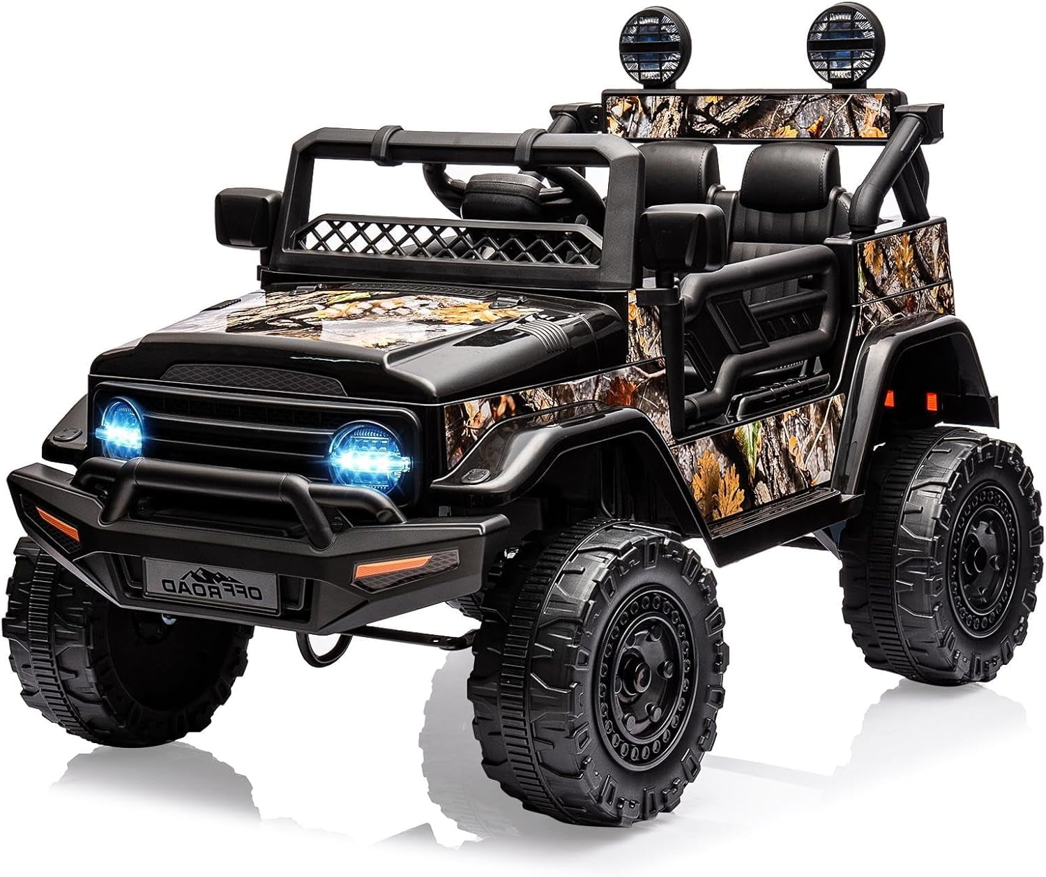 12V Electric Ride-On Truck with Remote Control, Spring Suspension, LED ...