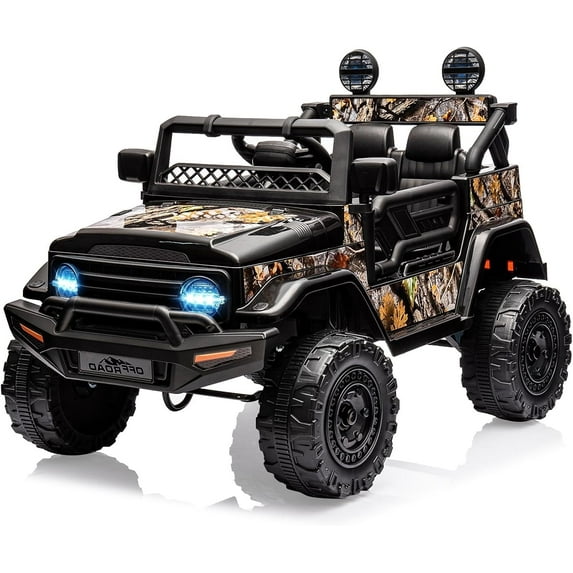 12V Electric Ride-On Truck with Remote Control, Spring Suspension, LED ...