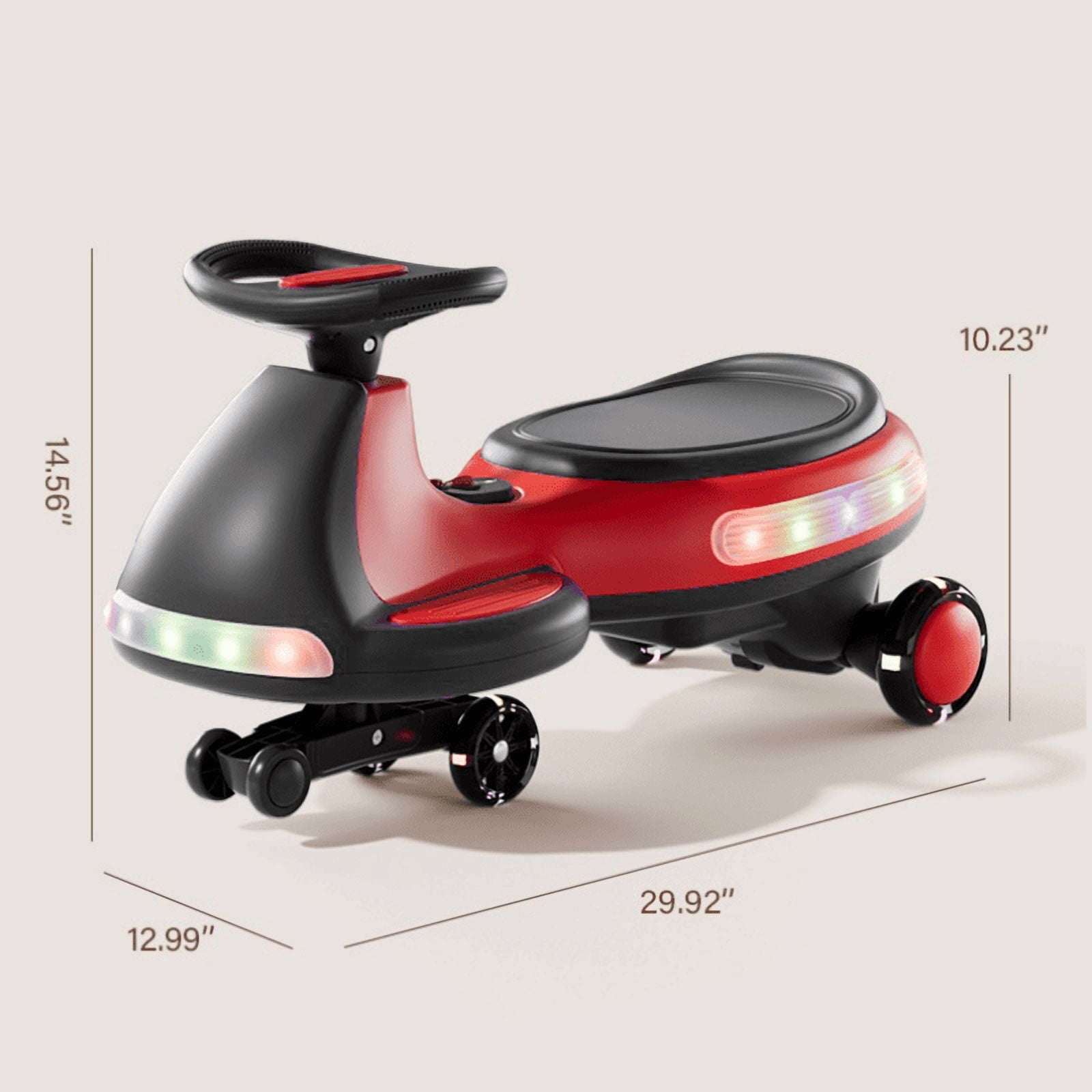 12V Electric Wiggle Car with Pedal, 2 in 1 Rechargeable Battery Swing ...