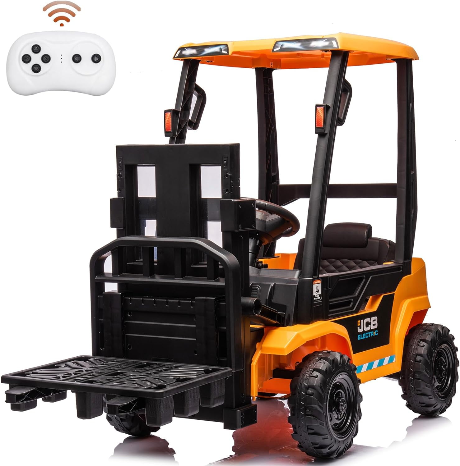 12V Forklift Ride on Car, Licensed JCB Battery Powered Electric Ride On ...