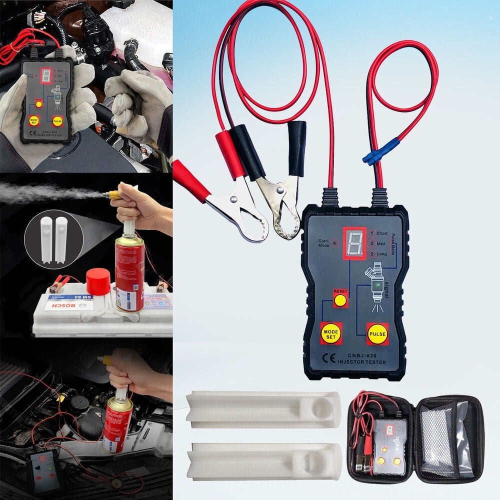 12V Fuel Injector Tester & Cleaner - 4 Pulse Modes Controller Tool for ...