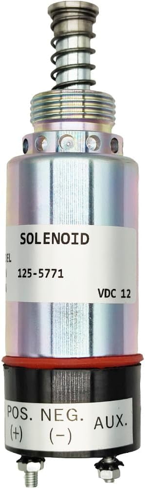 12V Fuel Shutoff Solenoid 125-5771 for Caterpillar CAT 3114 3116 3126 ...