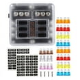12V Fuse Block,Waterproof Boat Fuse Panel with LED Warning Indicator ...