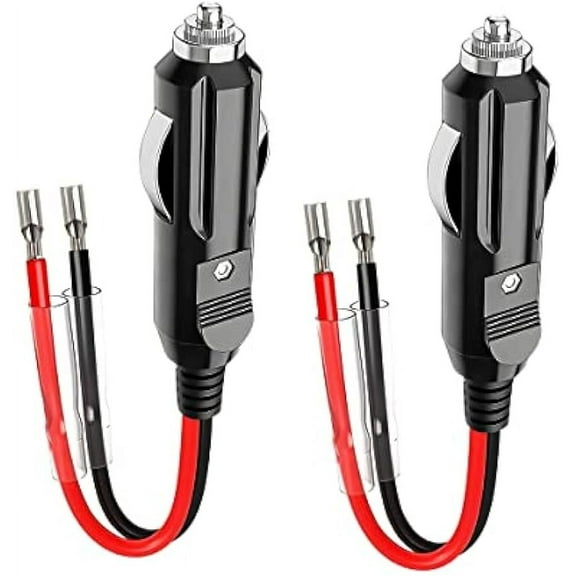 Ever Start Auto Auxiliary Dual 12 Volt Power Outlet Black for Vehicles ...