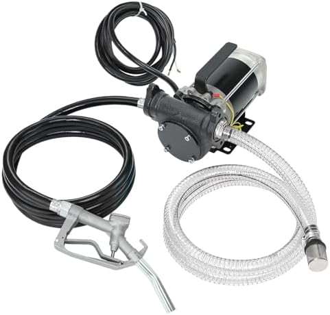 12V Gasoline Fuel Transfer Pump Kit, 15 GPM / 57 LPM Portable Self ...