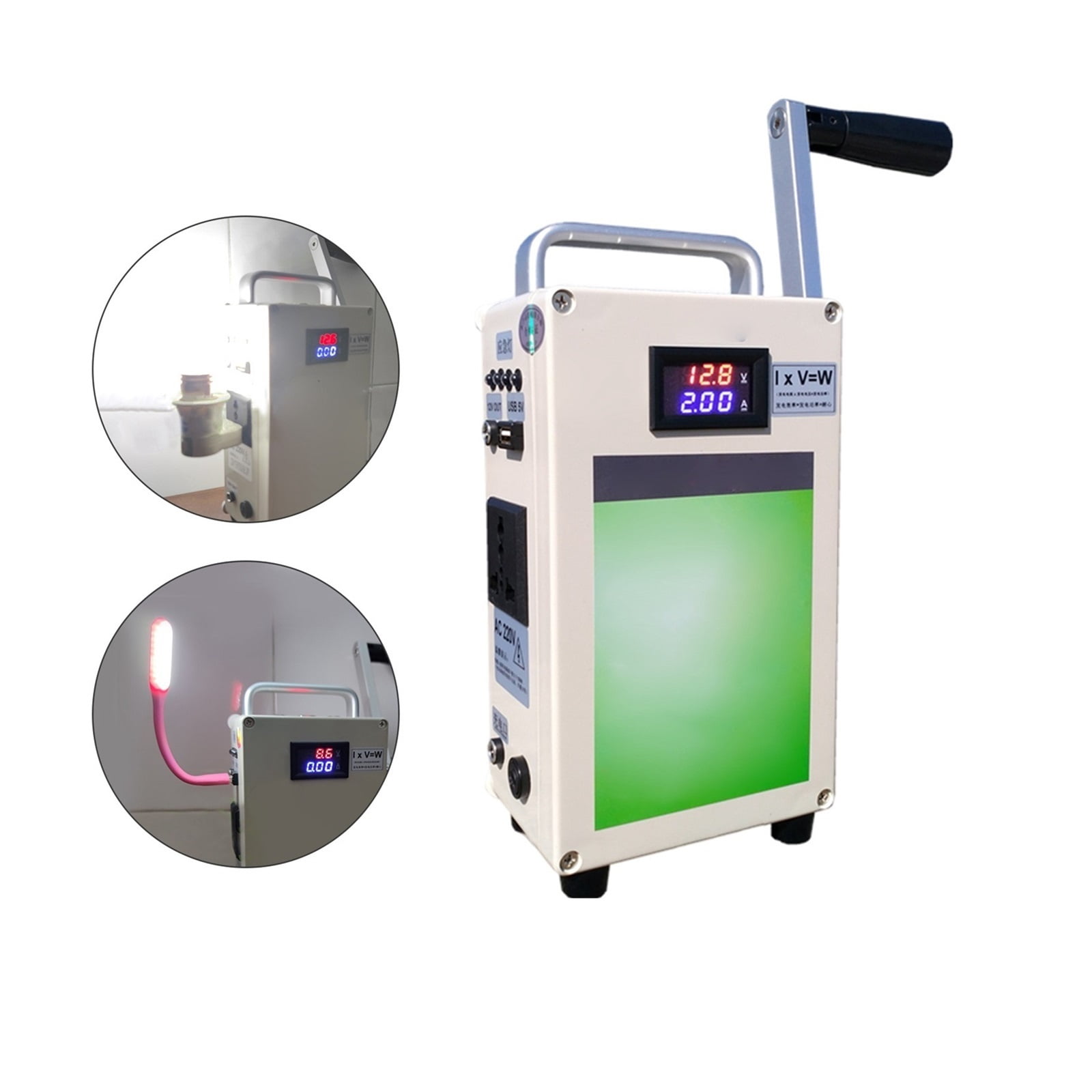 12V Hand Crank Generator Mobile For Phone Charger Portable Power ...