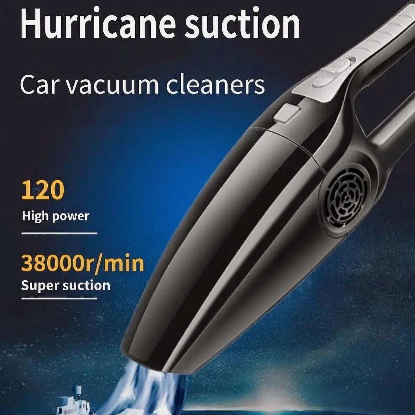12V High-Power Car Vacuum Cleaner 8000PA Strong Suction Dry & Wet Use ...