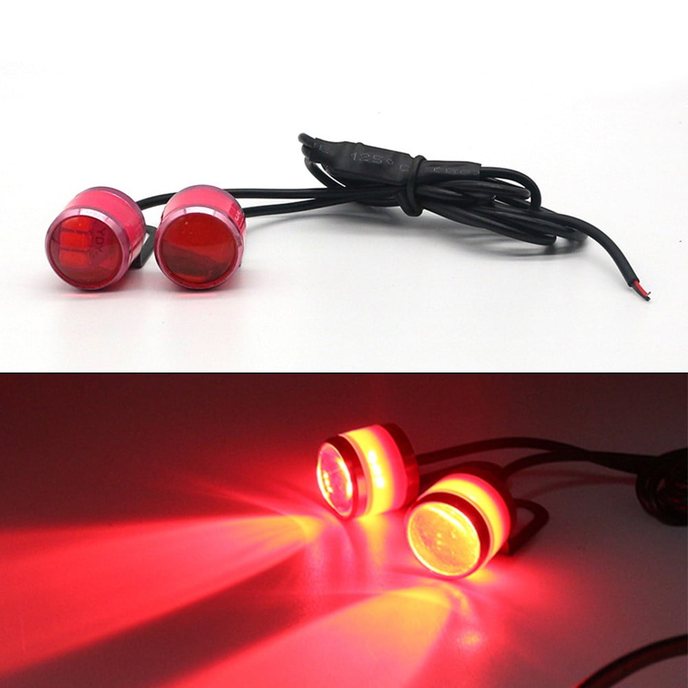 12V Highlight Flashing Motorcycle Led Tail Brake Light W/Bracket Red ...