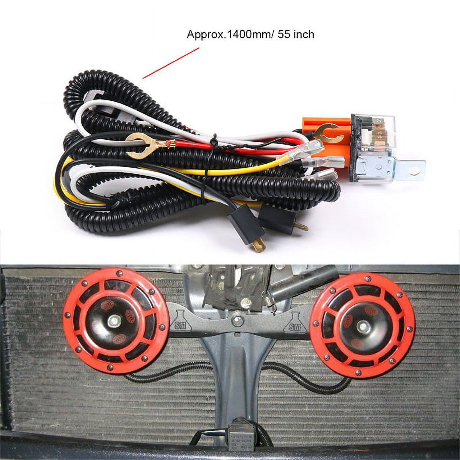 12V Horn Relay Wiring Harness Kit Grille Mount Blast Tone Horns Wiring ...