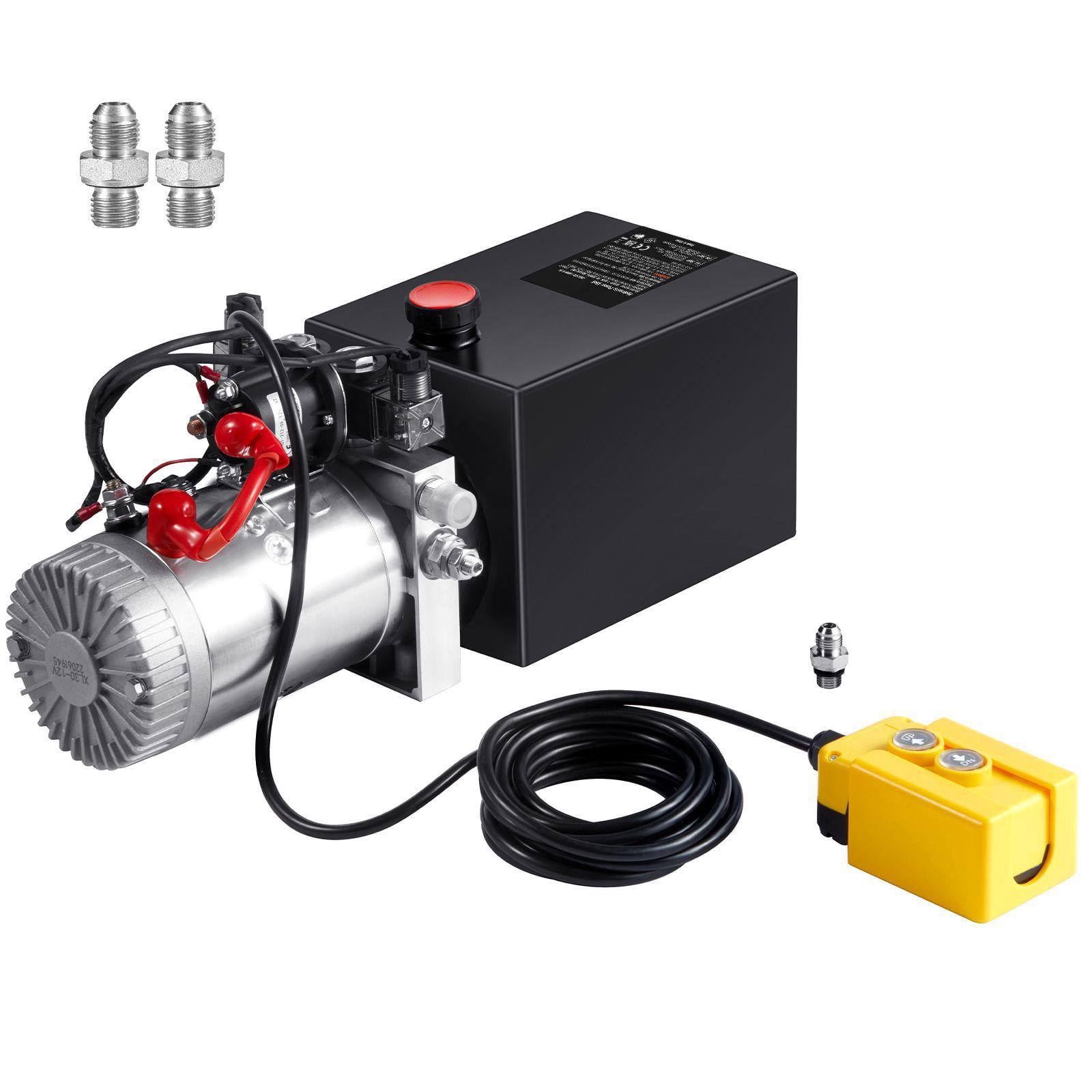 12V Hydraulic Pump 8 Quart Double Acting Dump Trailer Power Unit 3200 ...