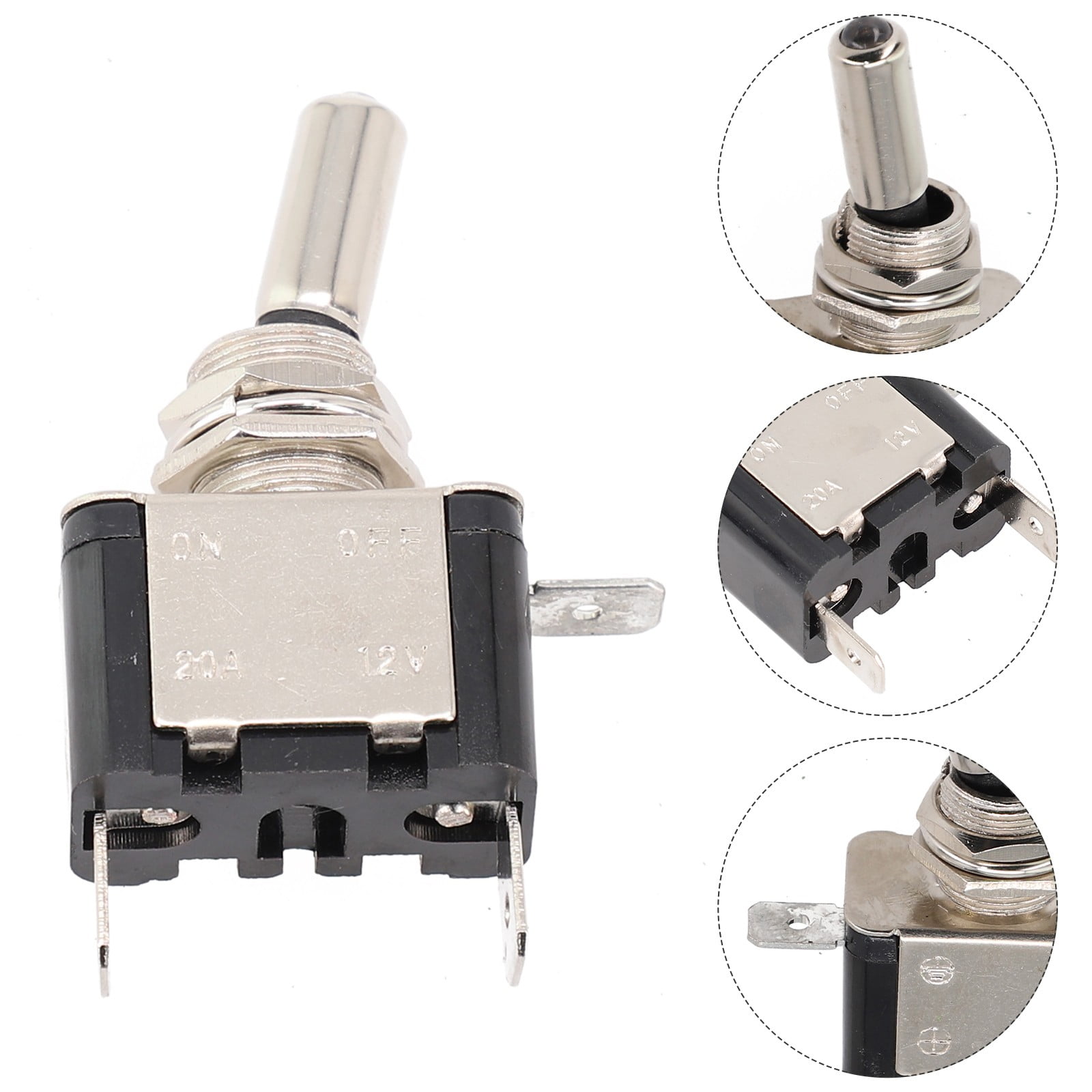 12V Illuminated Led On/Off Dash Spst Flick Toggle Switch Car Boat Race ...