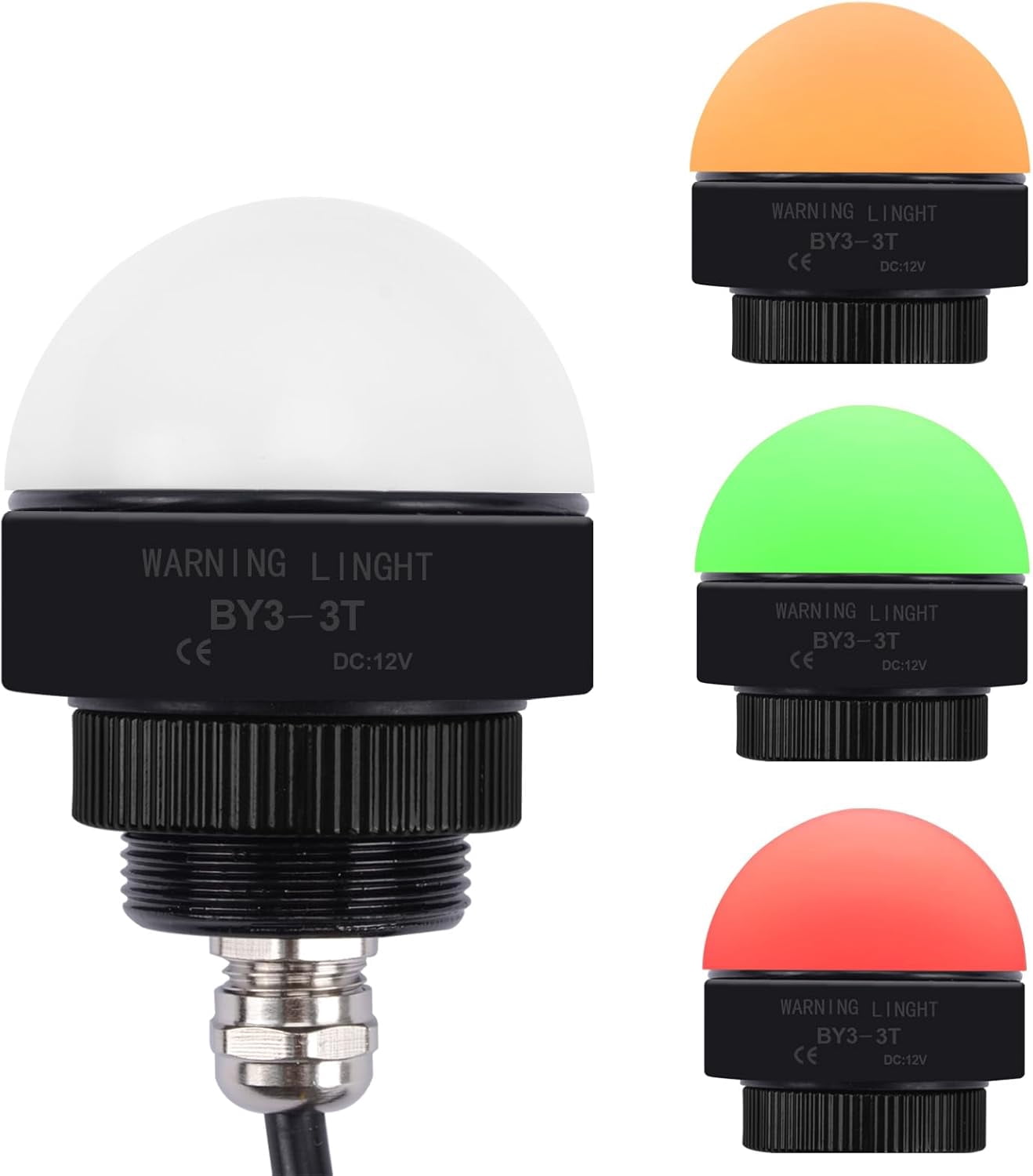 12V Industrial Warning Light, DC/AC 3 Colors 1 Layer LED Signal Tower ...