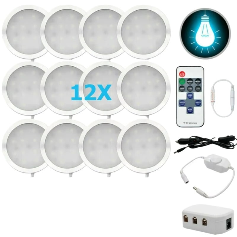 12V Interior White LED Spot Roof Light 6500K For T4 T5 Camper Van ...
