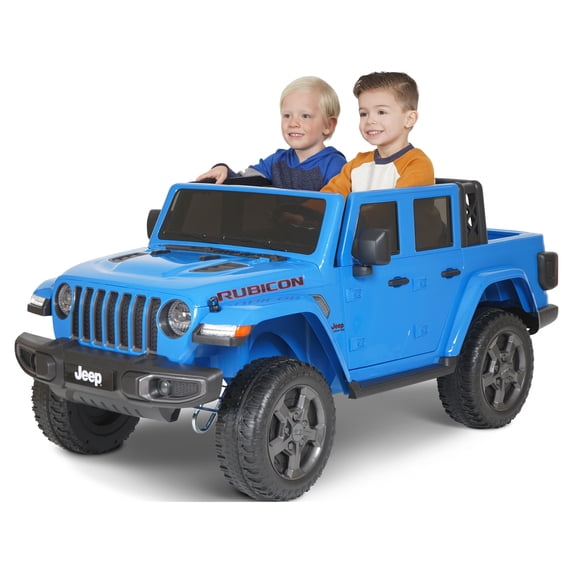 Hyper Toys 12V Jeep Gladiator Rubicon 2-Seater Ride-on, Blue, for Ages ...