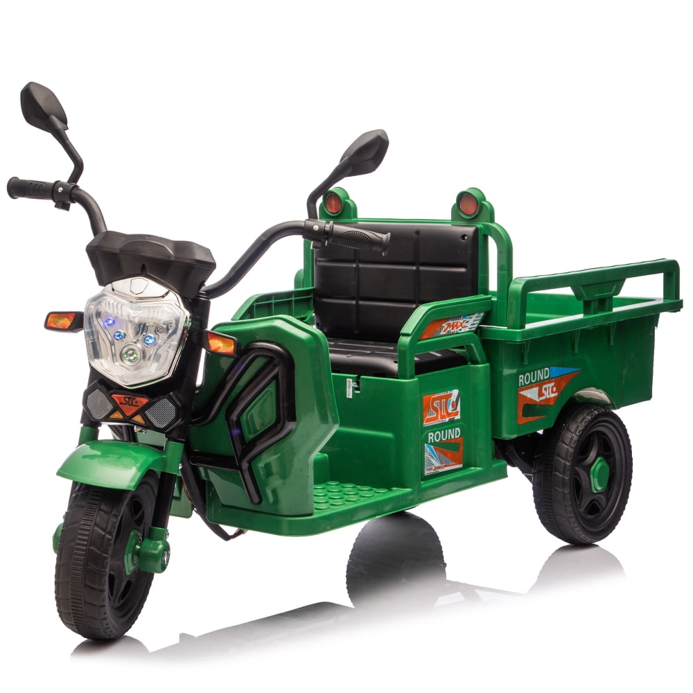 12V Kids Electric 3-Wheel Cargo Truck,2WD,Anti-Slip Wheels,Large ...