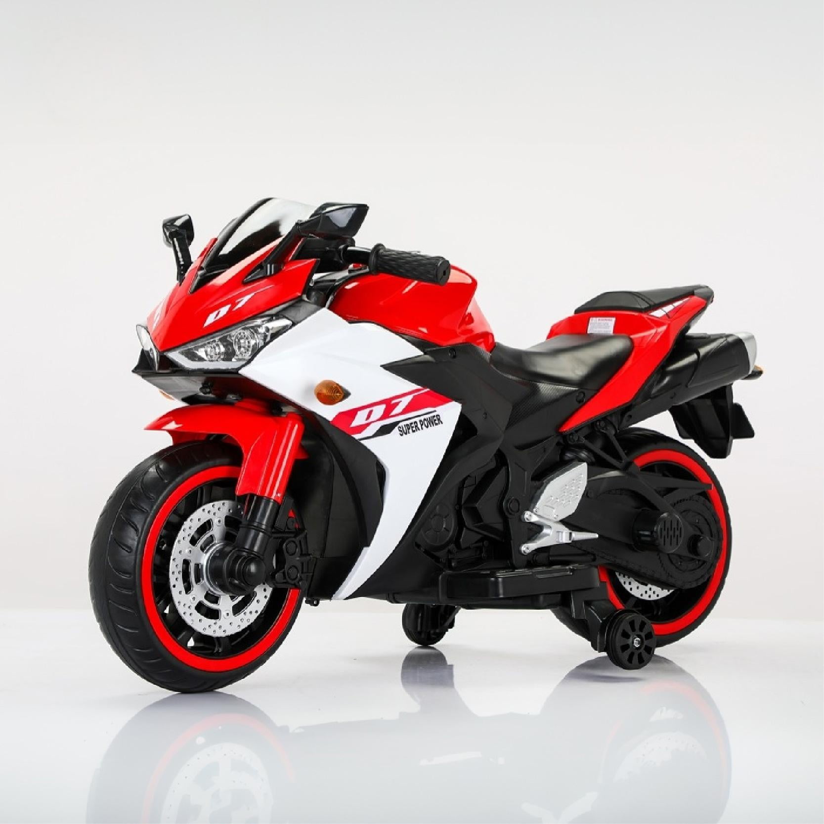 12V Kids Electric Motorcycle Ride-On Toy with LED Light-Up Wheels ...