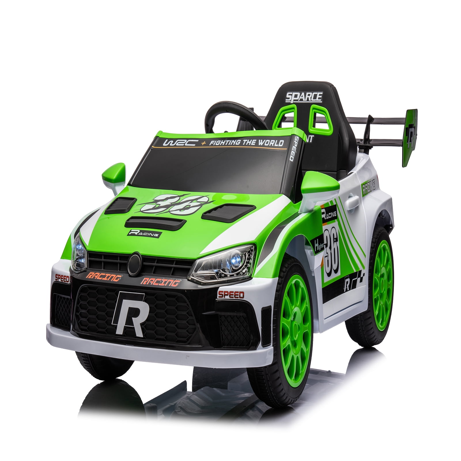 12V Kids Electric Ride On Car with 2.4G R/C,Four Wheel Absorber High ...