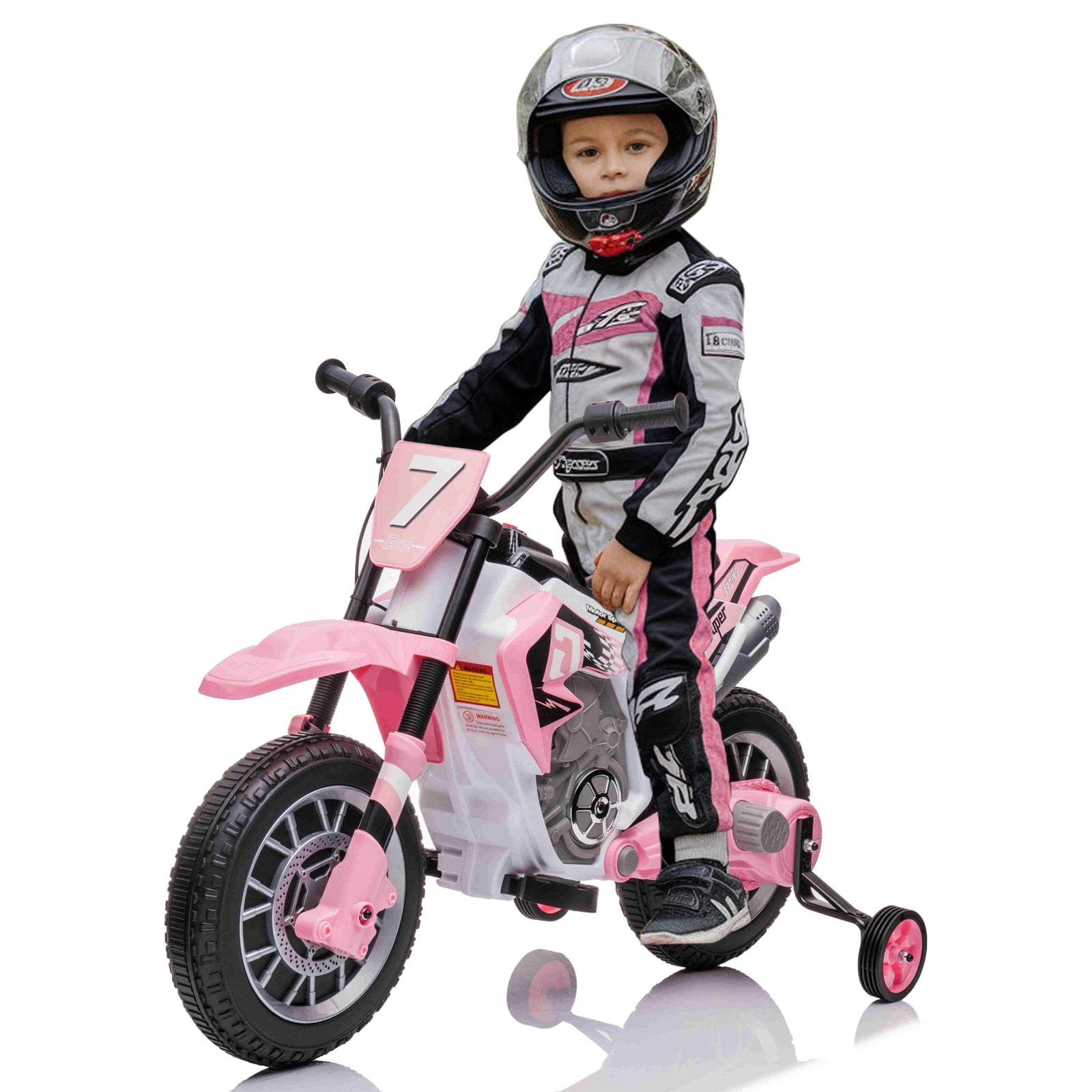 12V Kids Electric Ride on Motorcycle Off-Road Vehicle Battery Powered ...