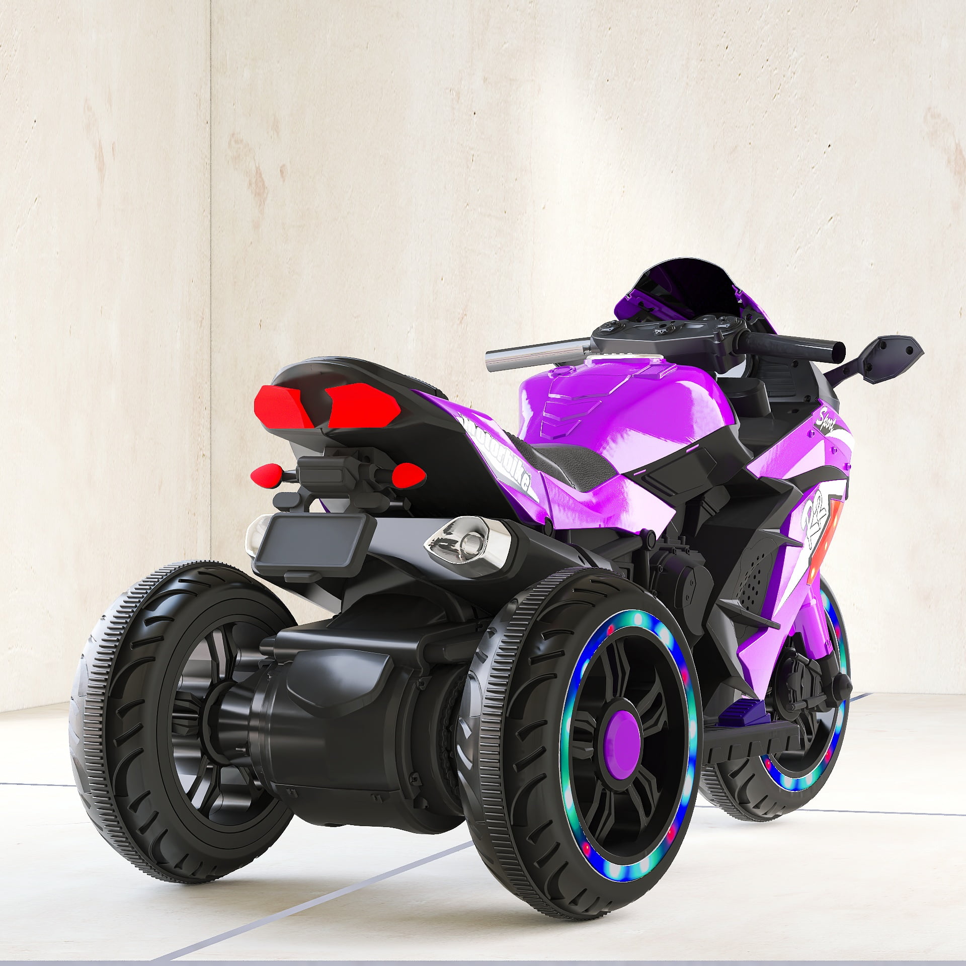 12V Kids Motorcycle with Bluetooth, Light, MP3, Battery Powered ...