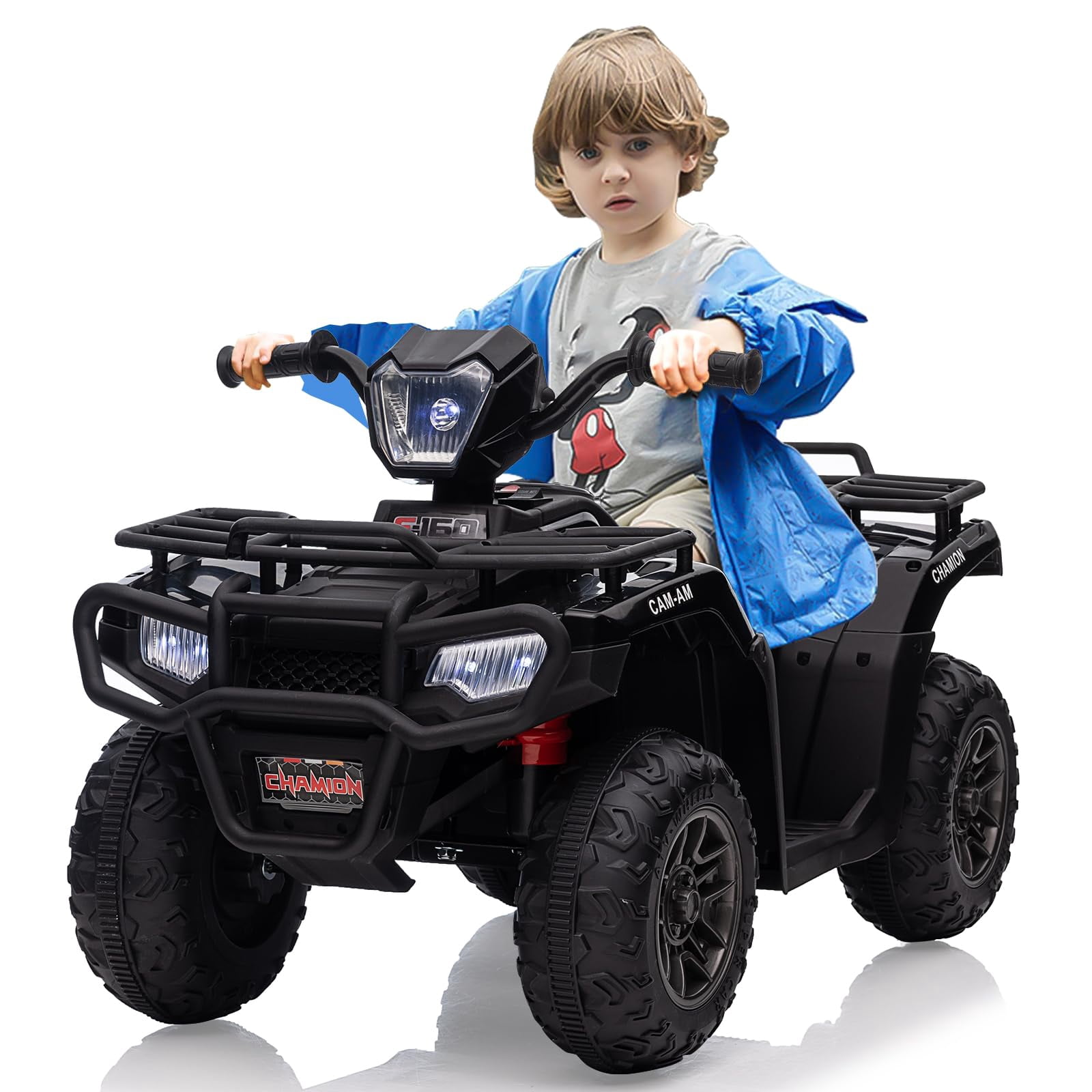 12V Kids Ride on ATV, Battery-Operated Car for Toddlers, High/Low ...