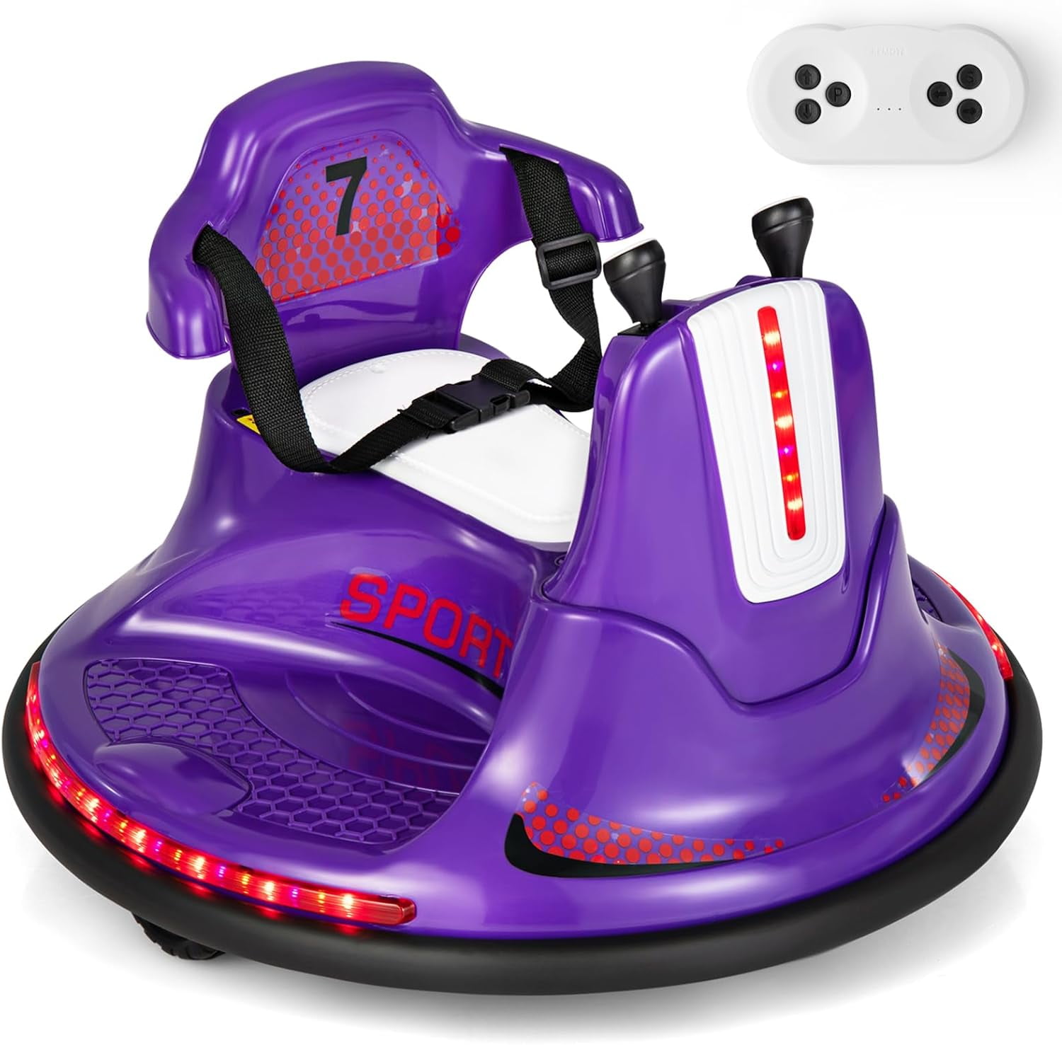 12V Kids Ride On Bumper Car, Electric Bumper Car w/Dual Joysticks ...