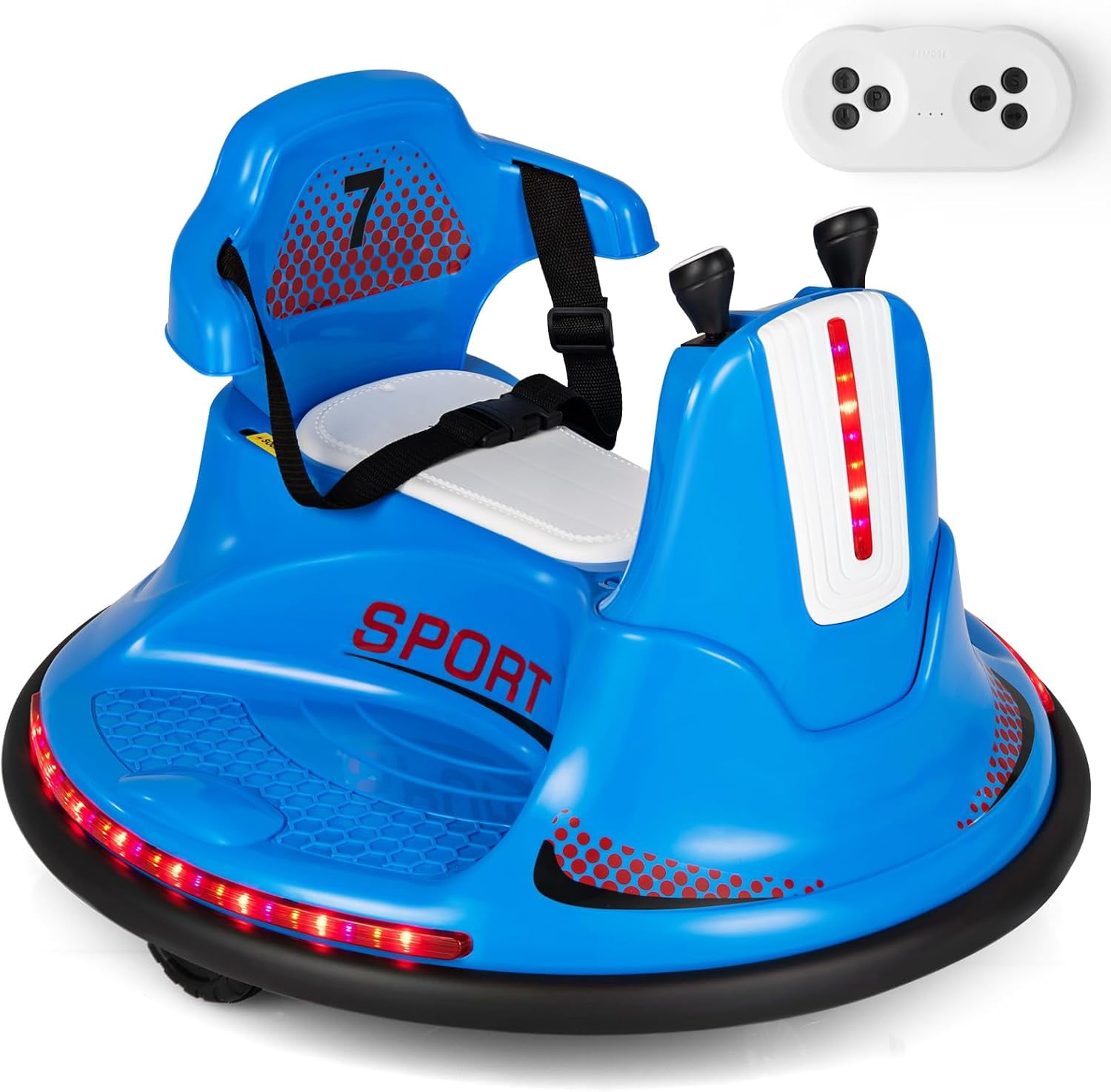 12V Kids Ride On Bumper Car, Electric Bumper Car w/Dual Joysticks ...