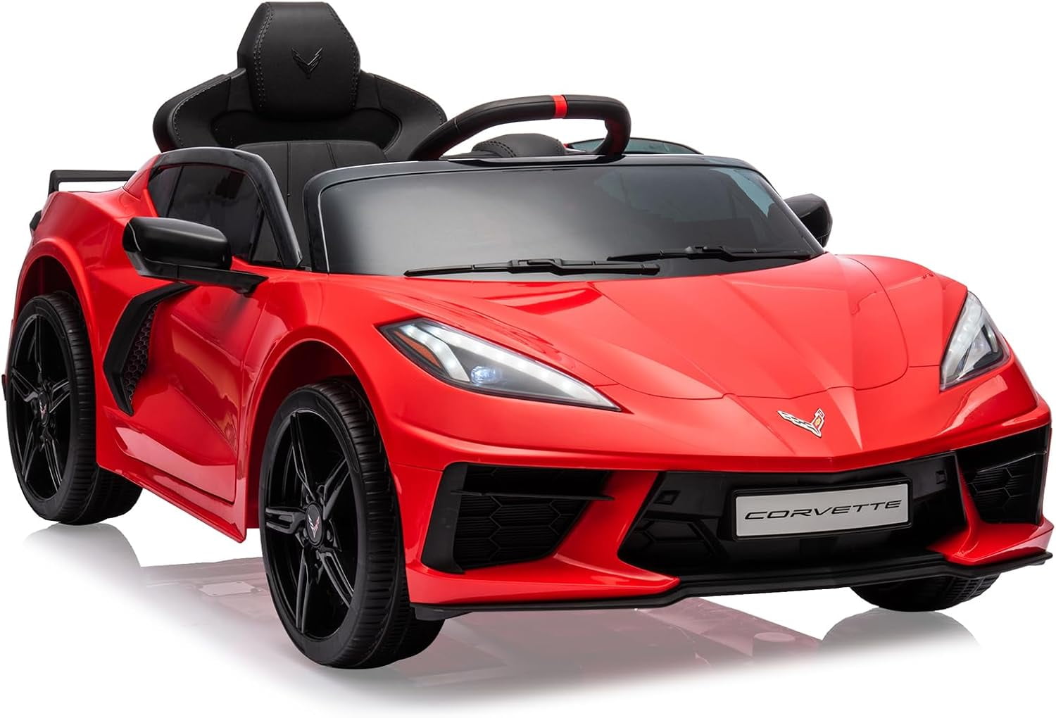 12V Kids Ride on Car Licensed Corvette Battery Powered Car Toddles ...