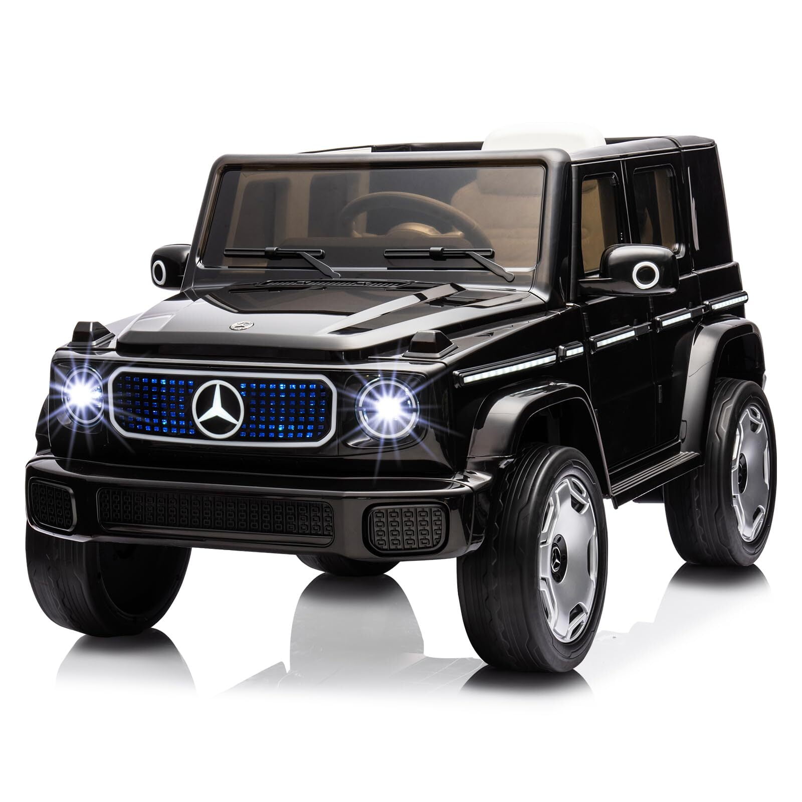 12V Kids Ride On Car, Licensed Mercedes-Benz EQG Electric Car Battery ...