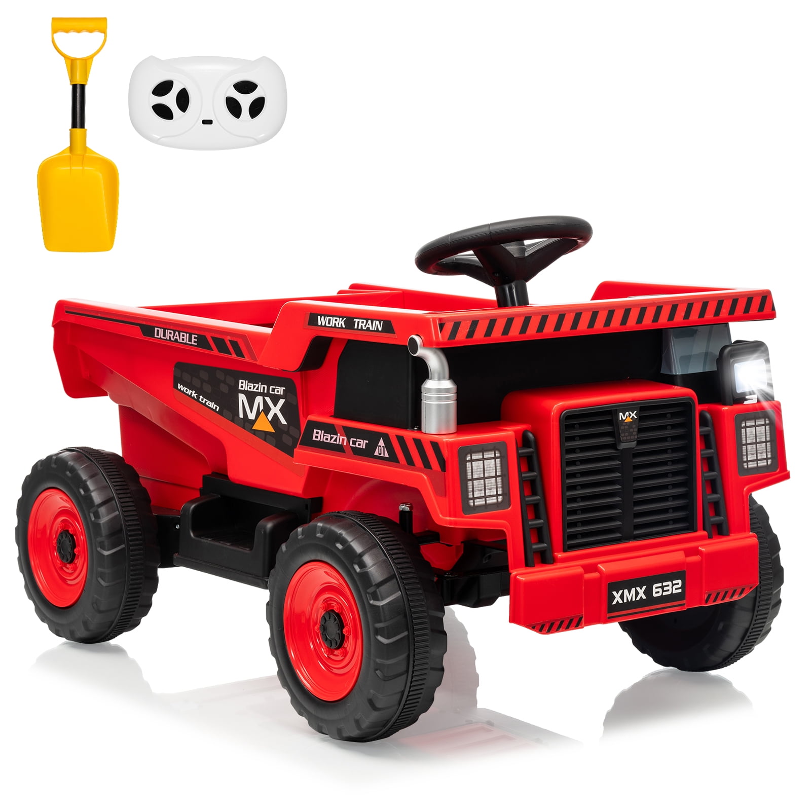 12V Kids Ride On Dump Truck with Remote Control, Electric Car Toy for ...