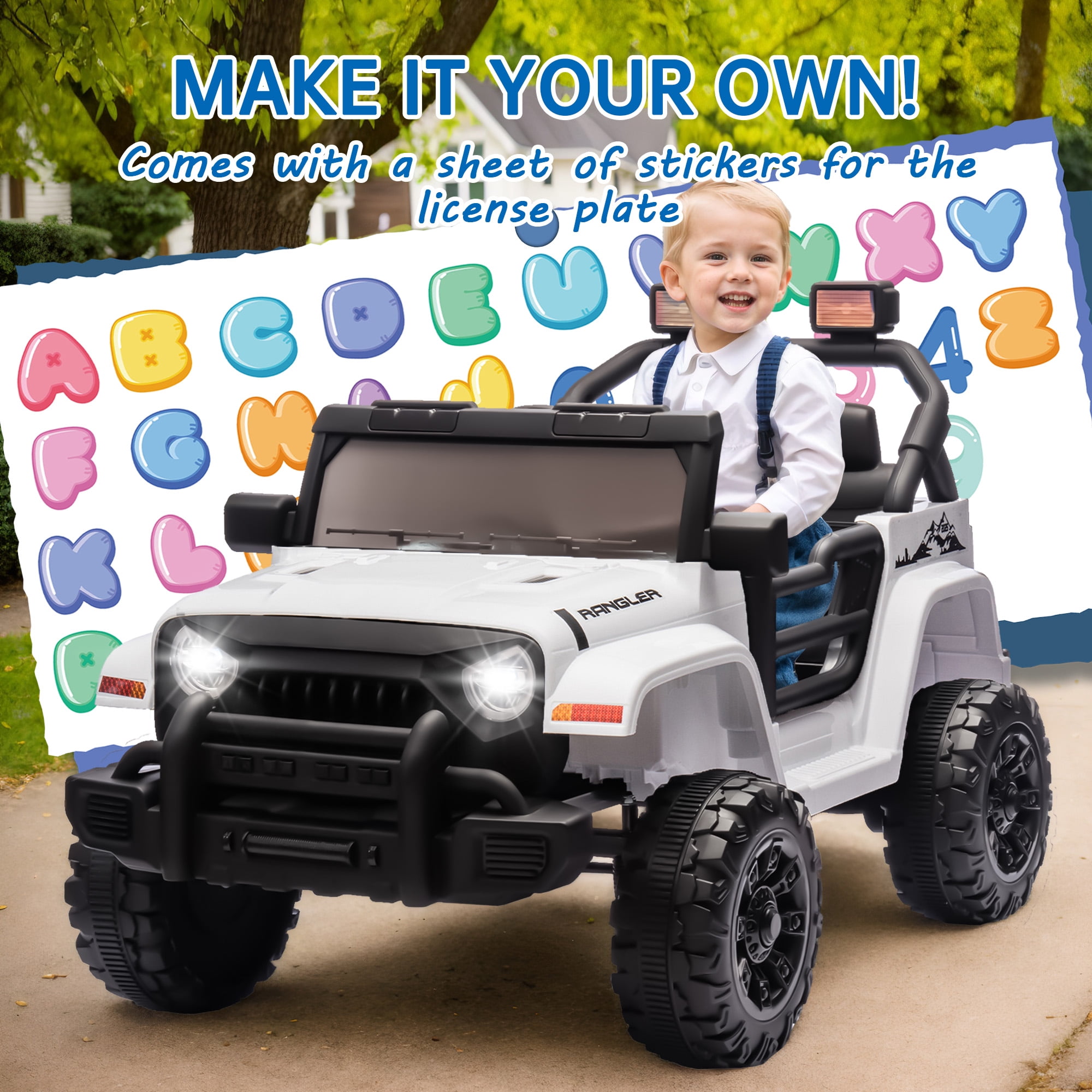 12V Kids Ride On Electric Car W/Parents Control,Dual drive, Four-wheel ...
