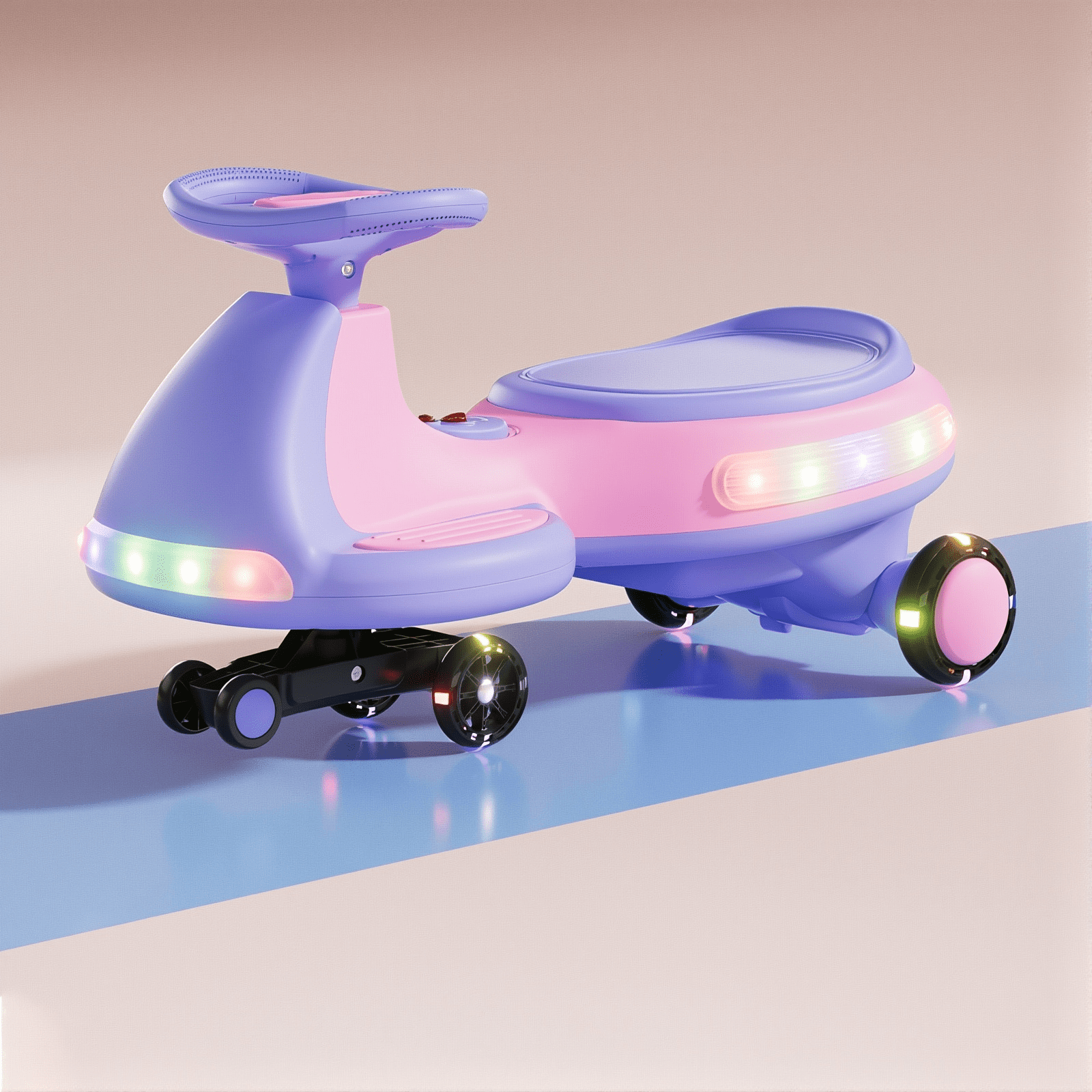 12V Kids Ride on Electric Wiggle Toy Car with Pedal, 2 in 1 ...