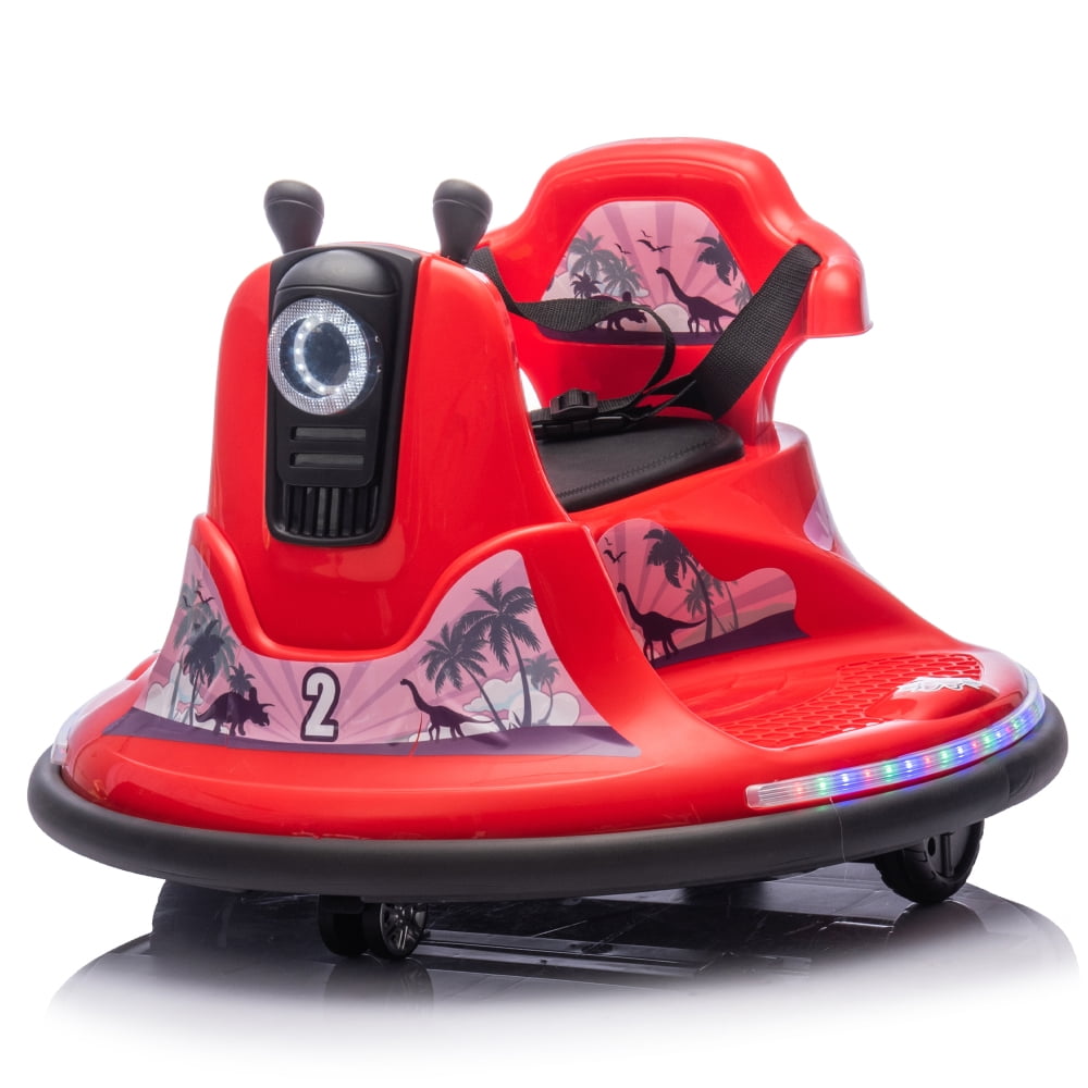 12V Kids Ride On Bumper car W/Parents control,Rotate 360 degrees,Two ...