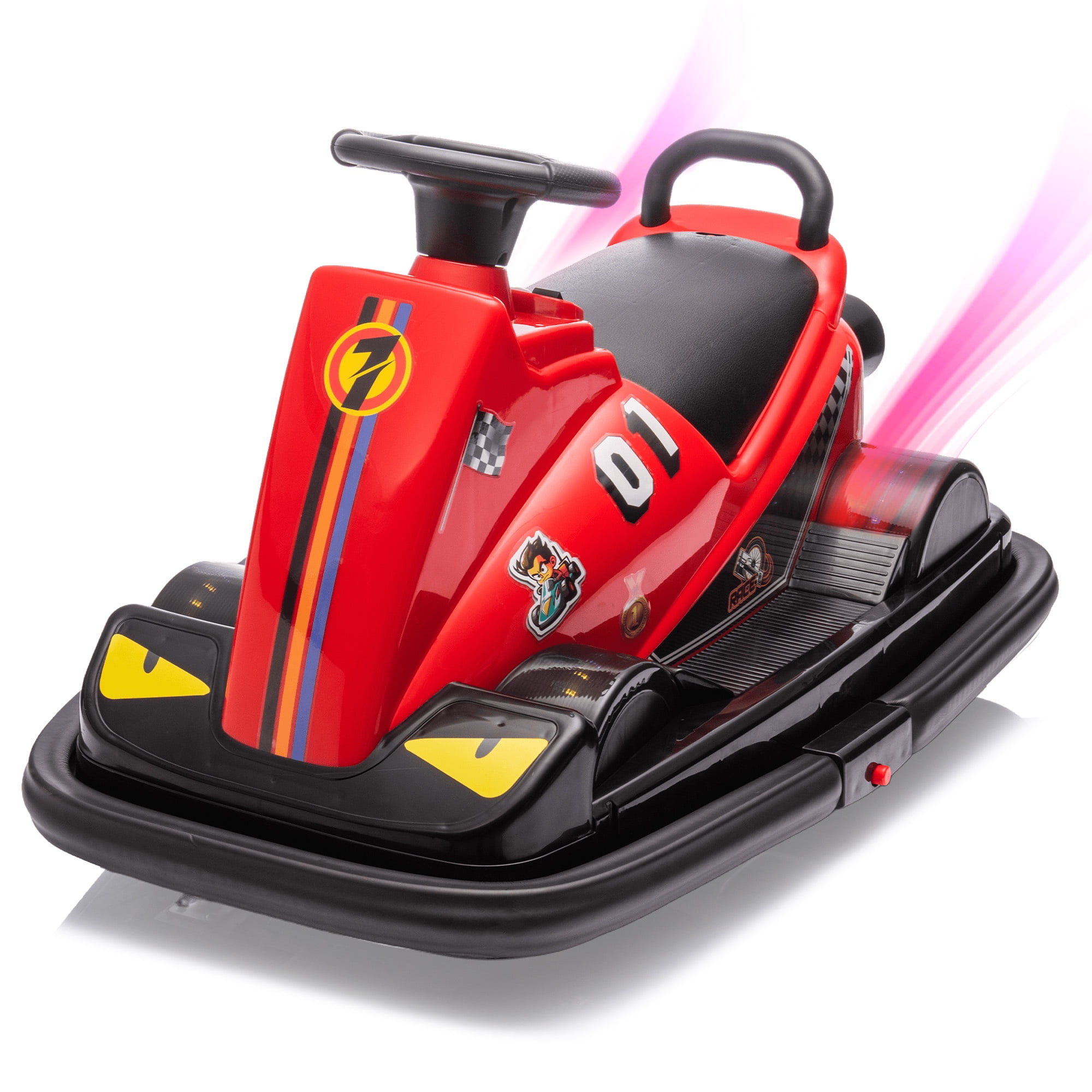 12V Kids Ride On Motor Bumper Car,integrating system,Rotate 360 degrees in place,Collision ...