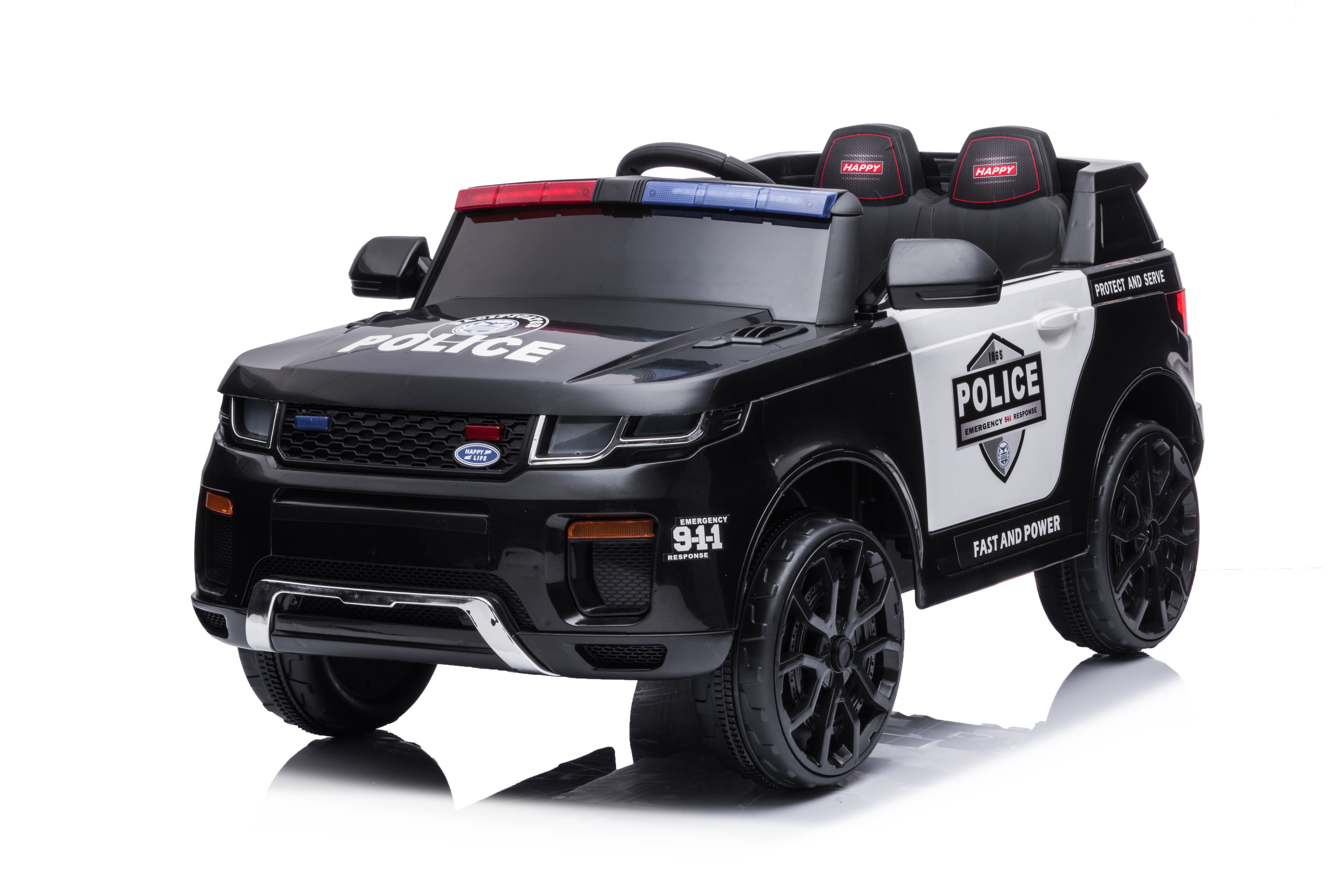 12V Kids Ride On Police Car SUV Toddlers Electric Cars Battery Operated ...