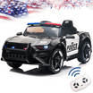 Outfunny Electric Police Car for Kids, 12 Volt Kids Ride on Toy Car ...