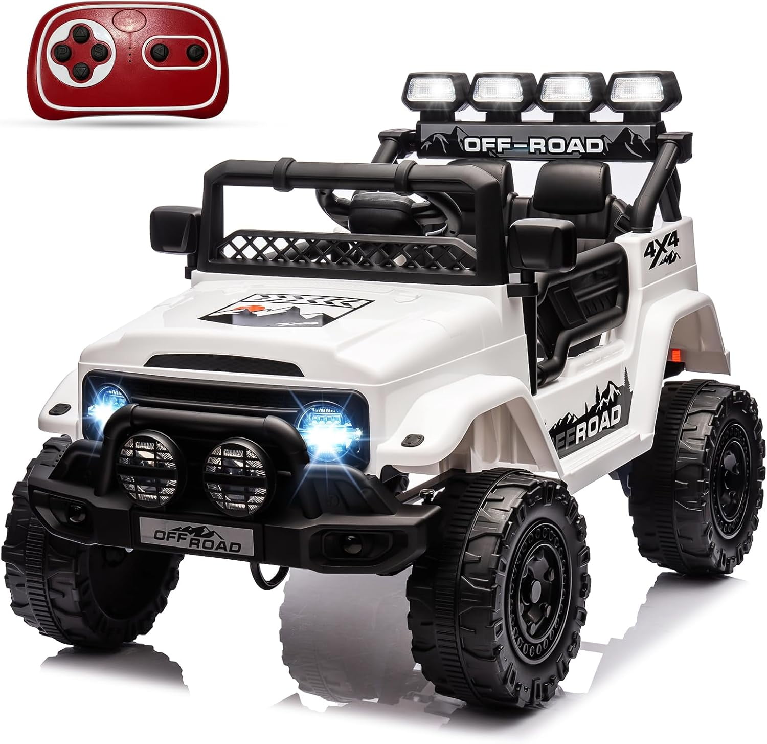 12V Kids Ride-On Toy Truck for Ages 3-8 – 5 MPH Max Speed, Remote ...
