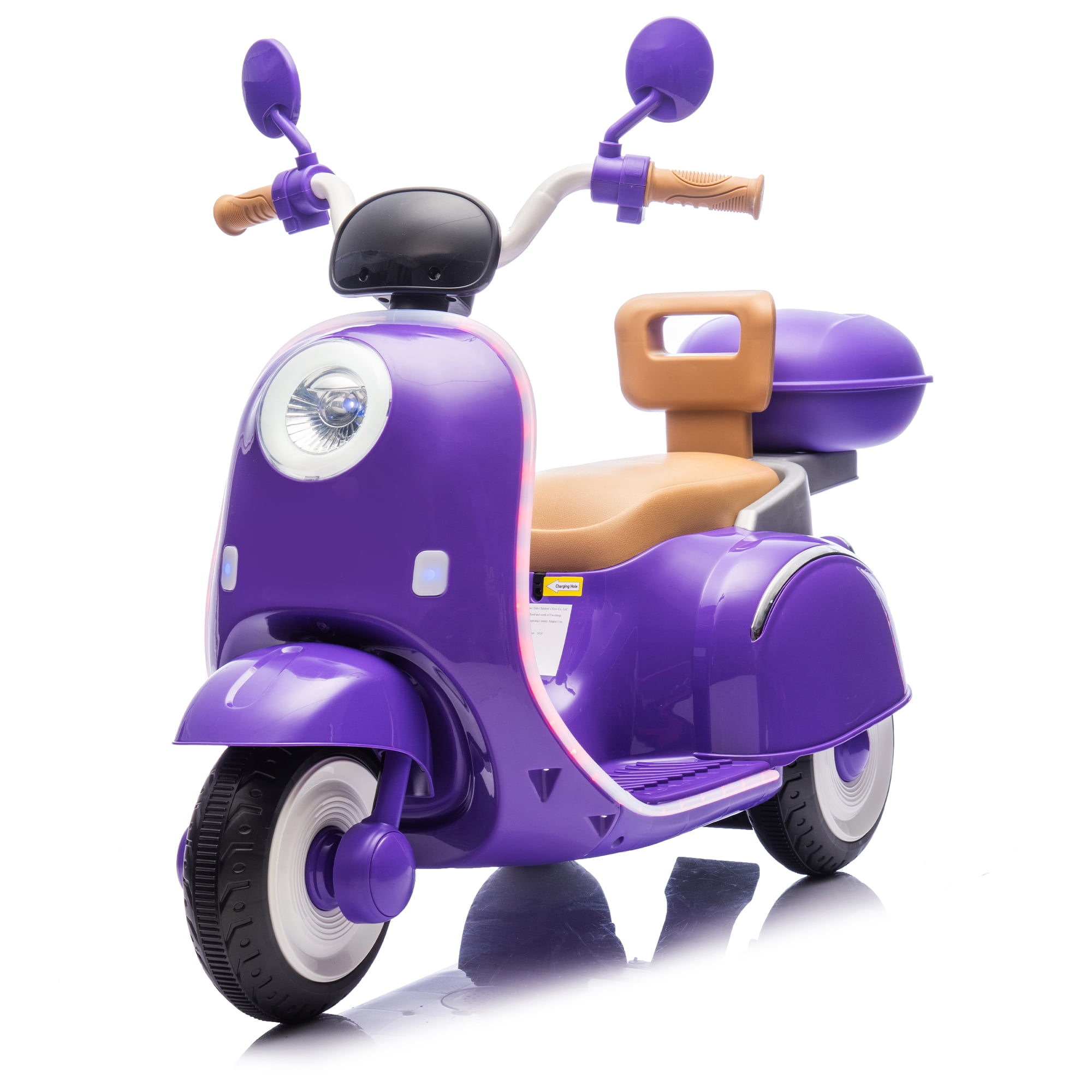 12V Kids Ride On Three-Wheel Electric Motorcycle,2WD,Cool Waterfall ...