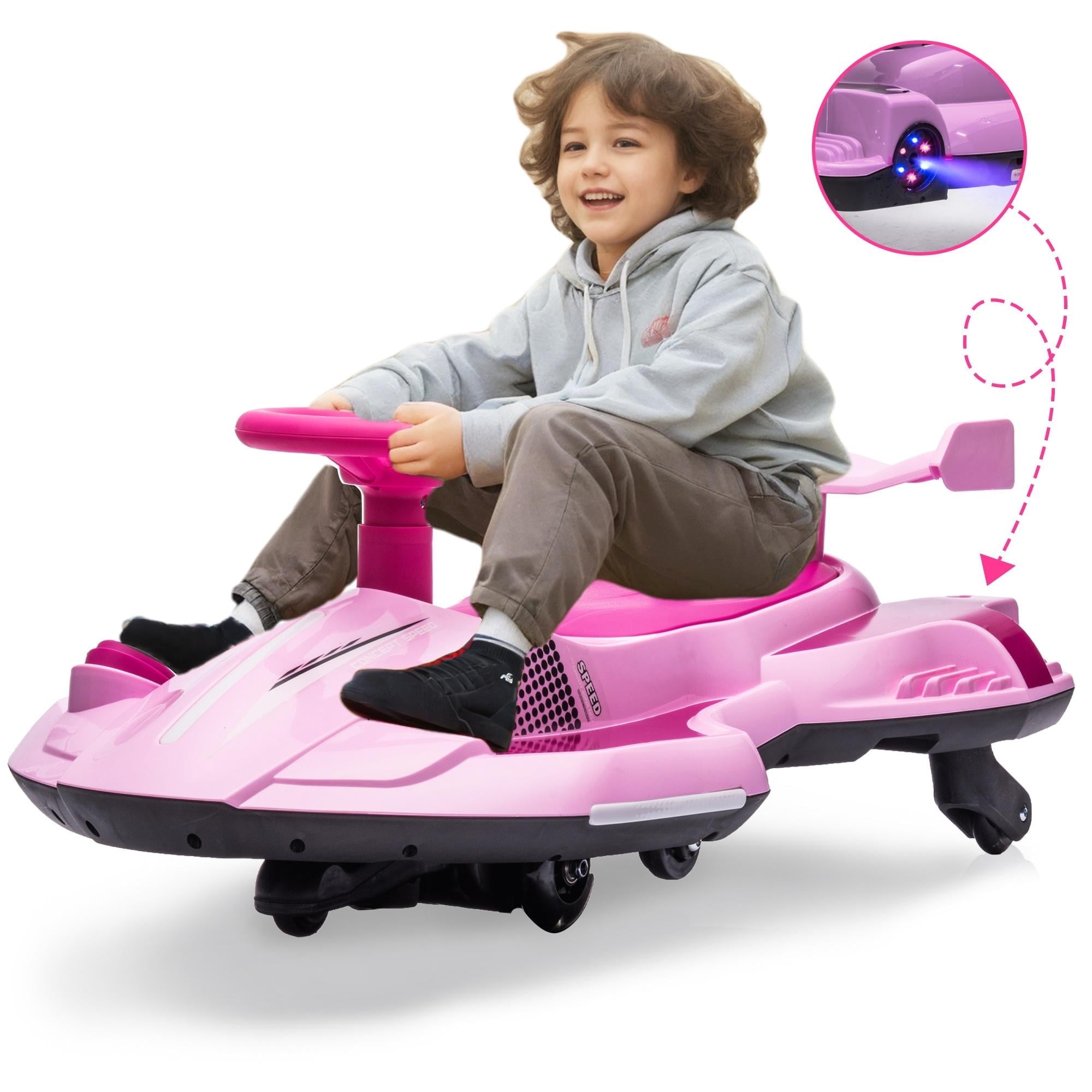 12V Kids Ride on Toy Car, 360 Degrees Rotating Ride on Drift Car ...