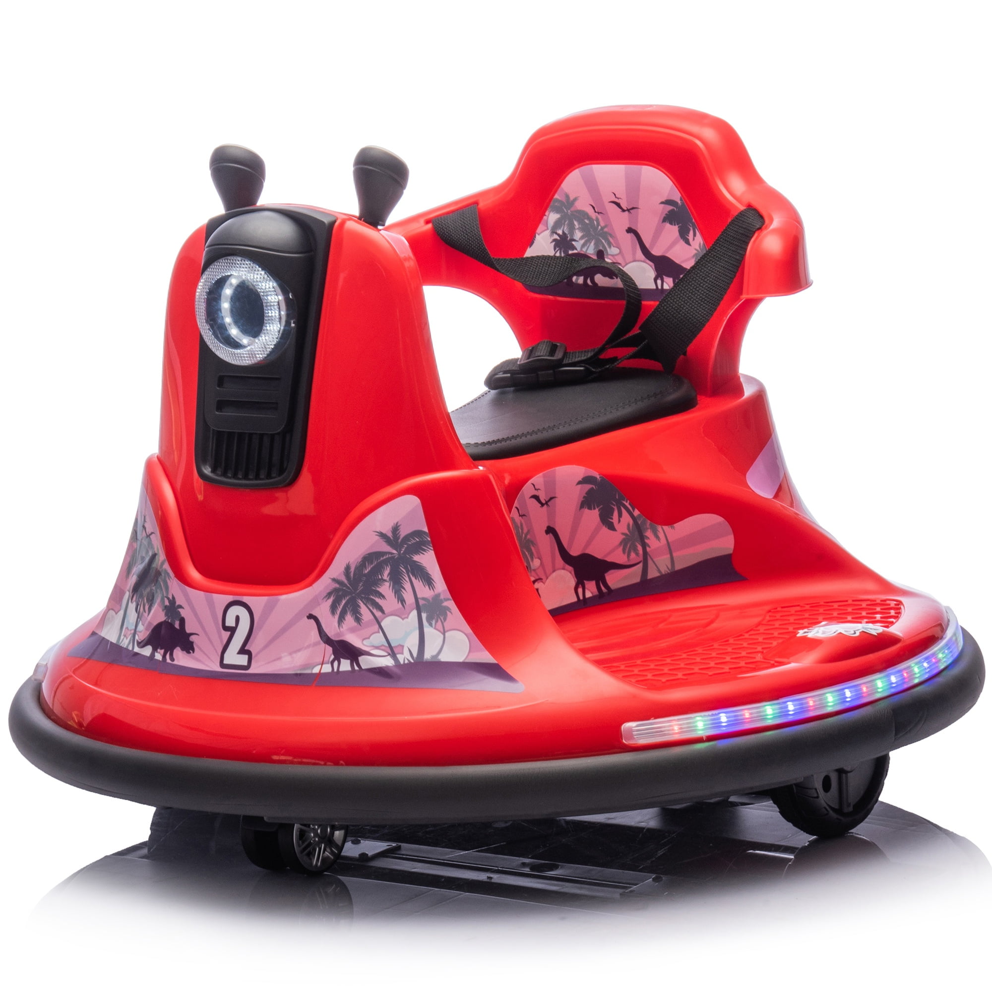 12V Kids Ride On Toys Bumper Car w/Parents Control, Rotate 360 Degrees ...